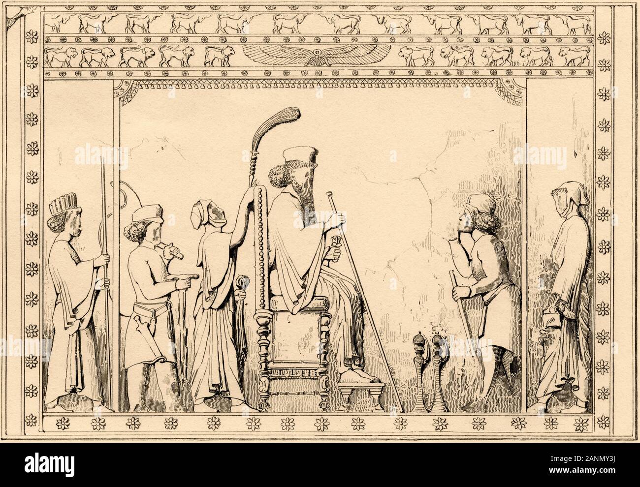 Ancient Greek King On Throne