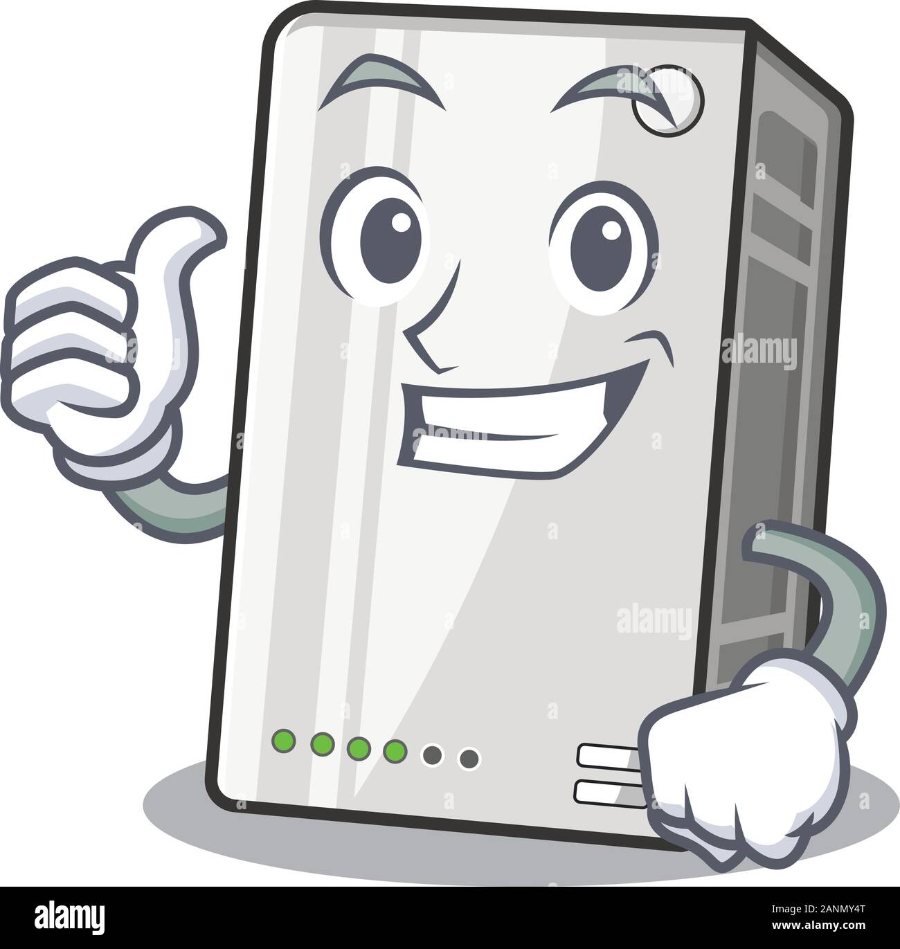 Cheerfully power bank making Thumbs up gesture Stock Vector Image & Art ...