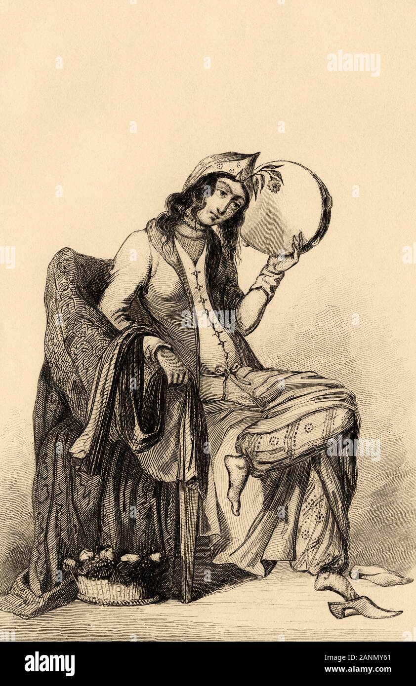 Persian woman drawing vintage hi-res stock photography and images - Alamy