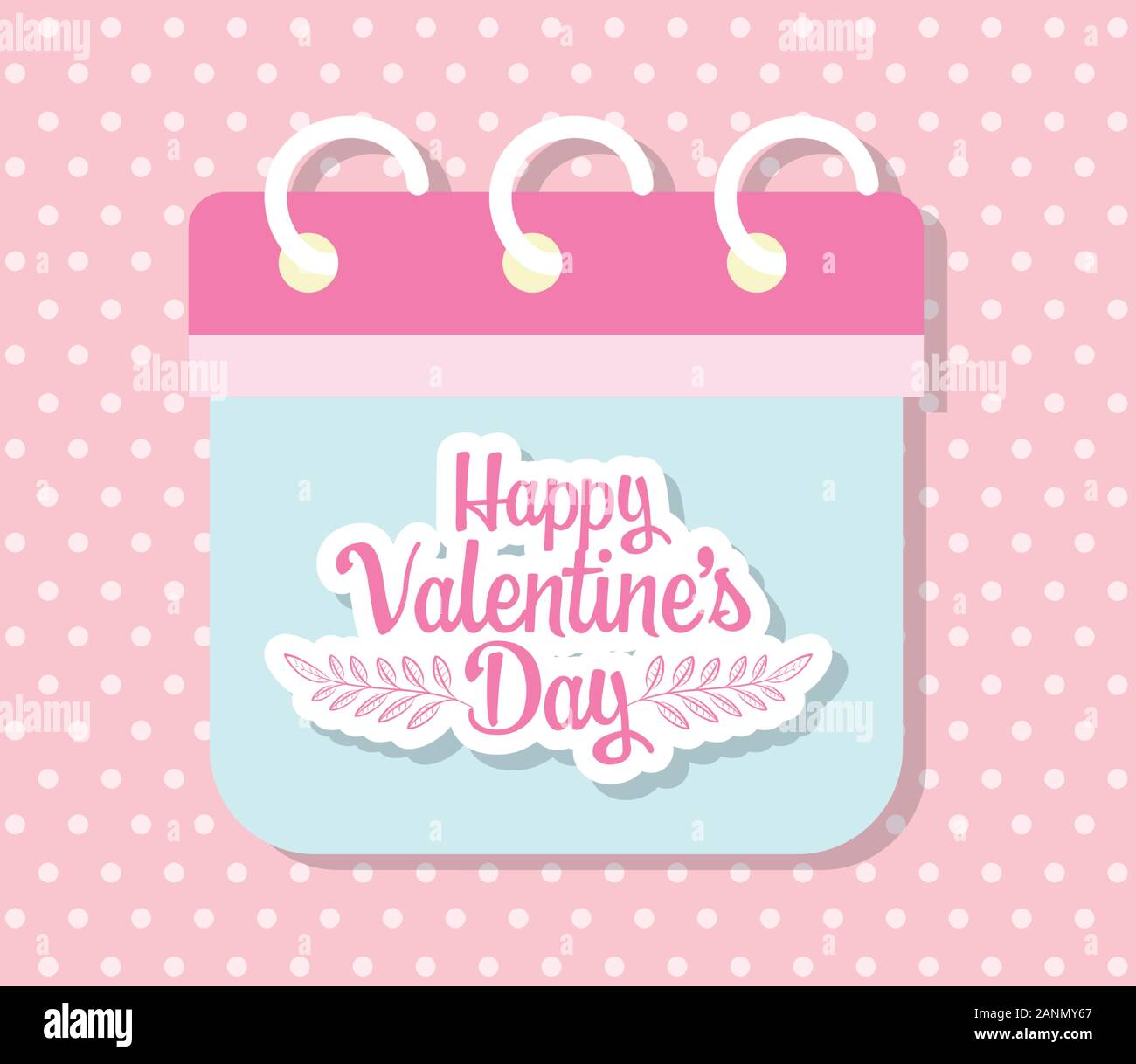 happy valentines day, calendar reminder date romantic vector ...