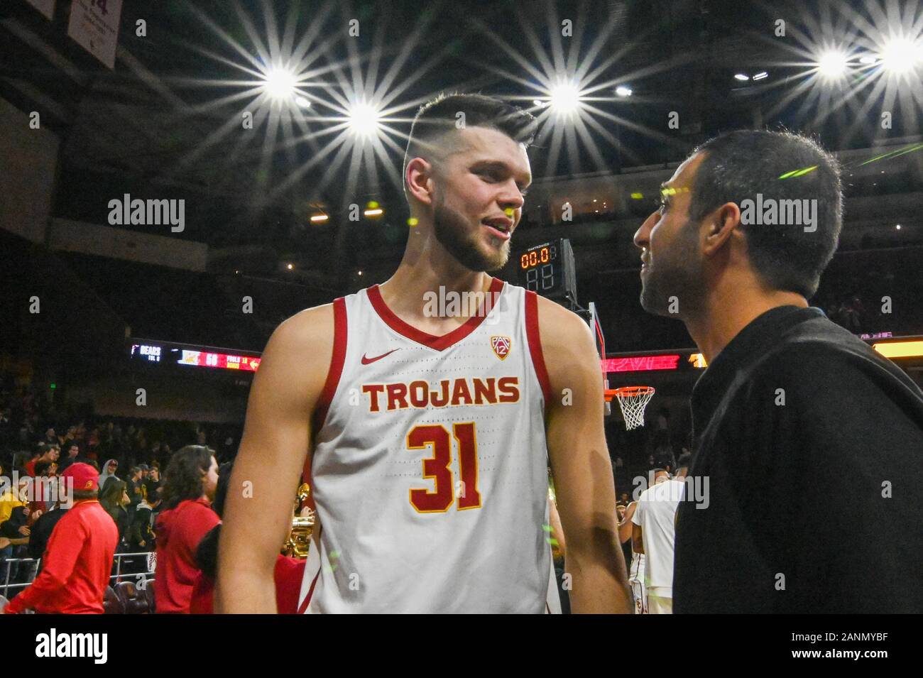 Southern California Trojans forward Nick Rakocevic (31) after an NCAA ...