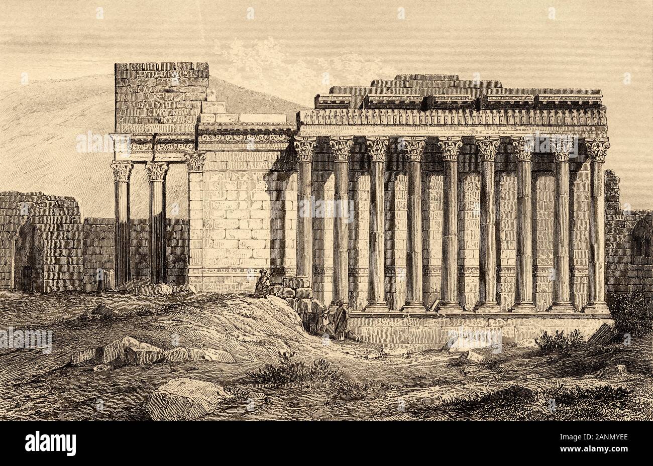 Temple of Jupiter in Baalbek, UNESCO World Heritage Site, Lebanon ...