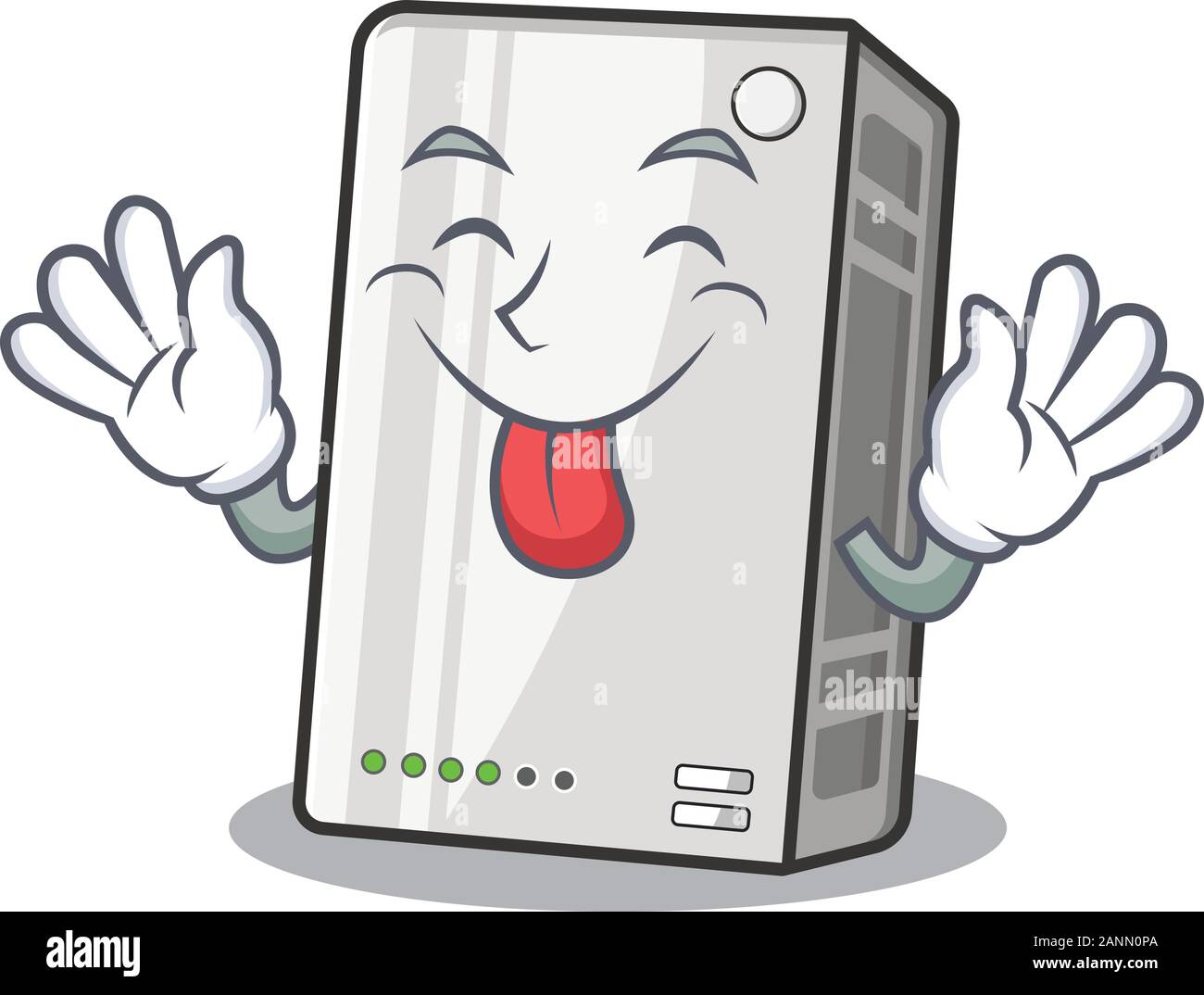 Cute power bank cartoon mascot style with Tongue out Stock Vector Image ...