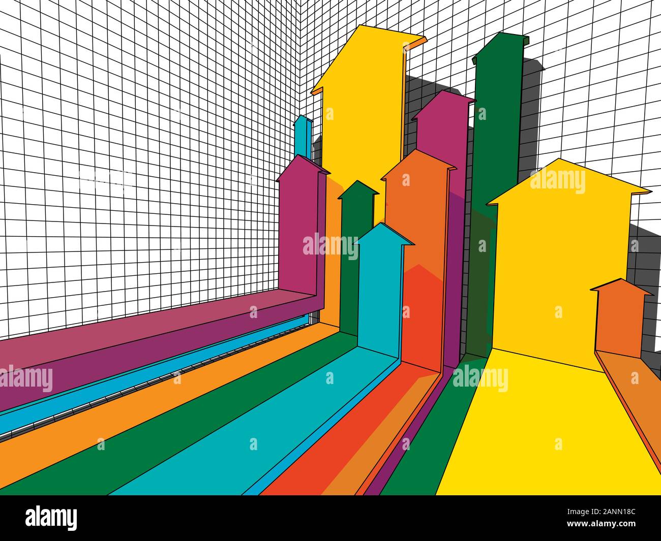 fast rising diagram arrows in abstract business diagram Stock Vector ...