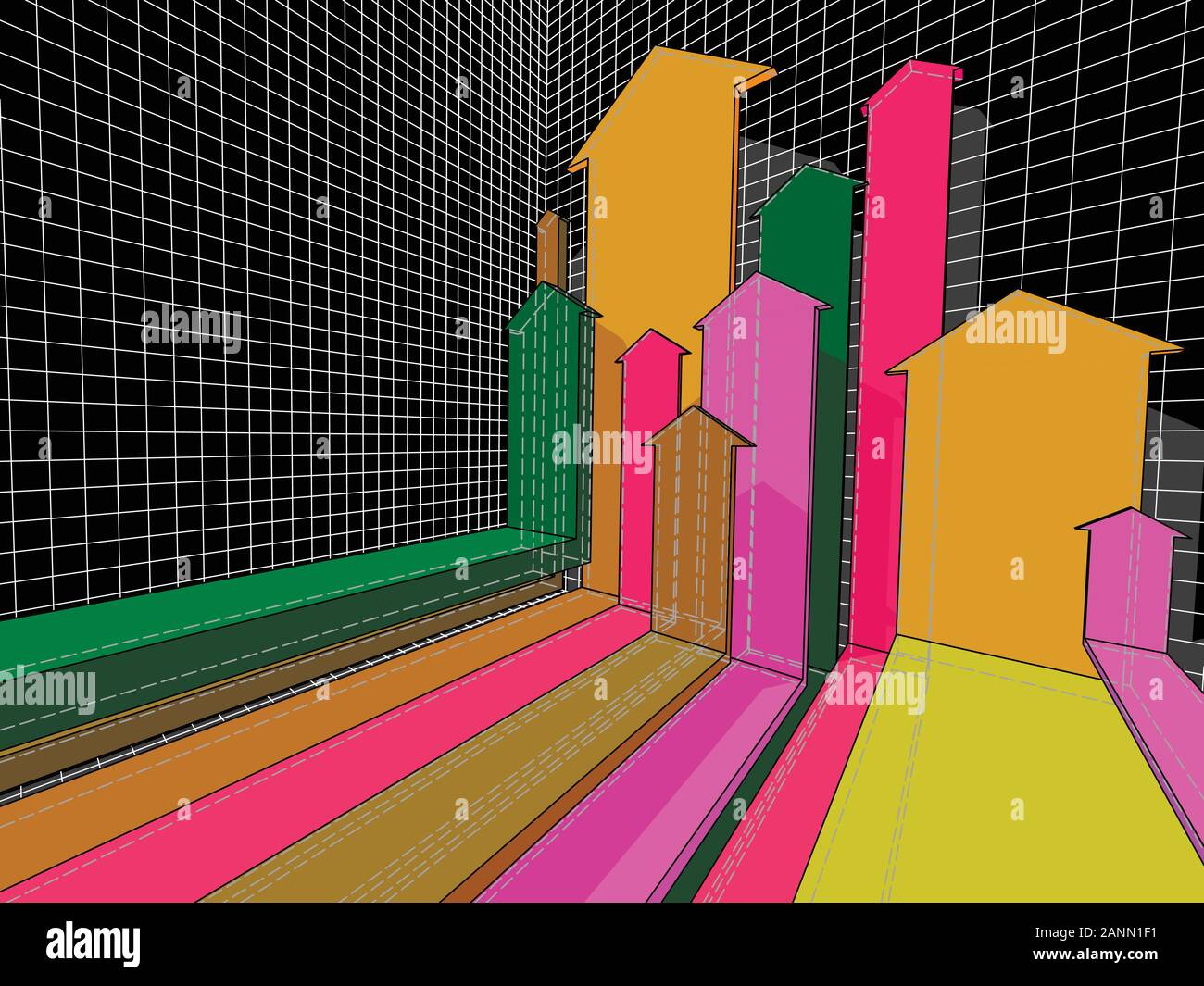 Infographics profit rising up hi-res stock photography and images - Alamy