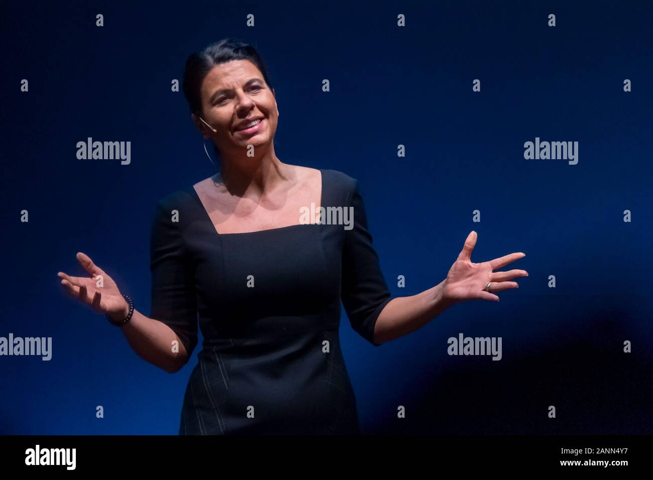 The famous Italian actress Geppi Cucciari on stage for her show ...