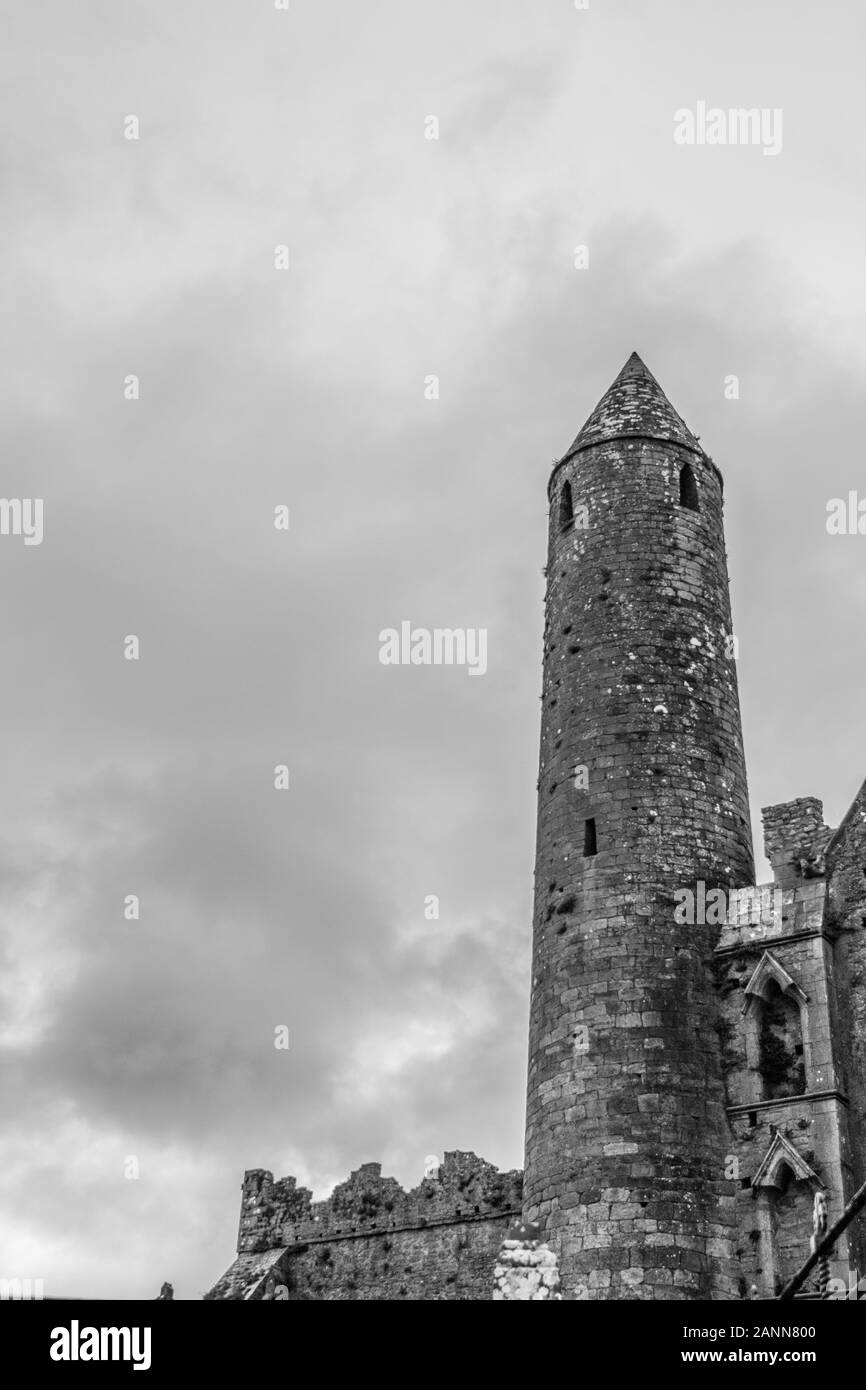 Green trees and rock Black and White Stock Photos & Images - Alamy