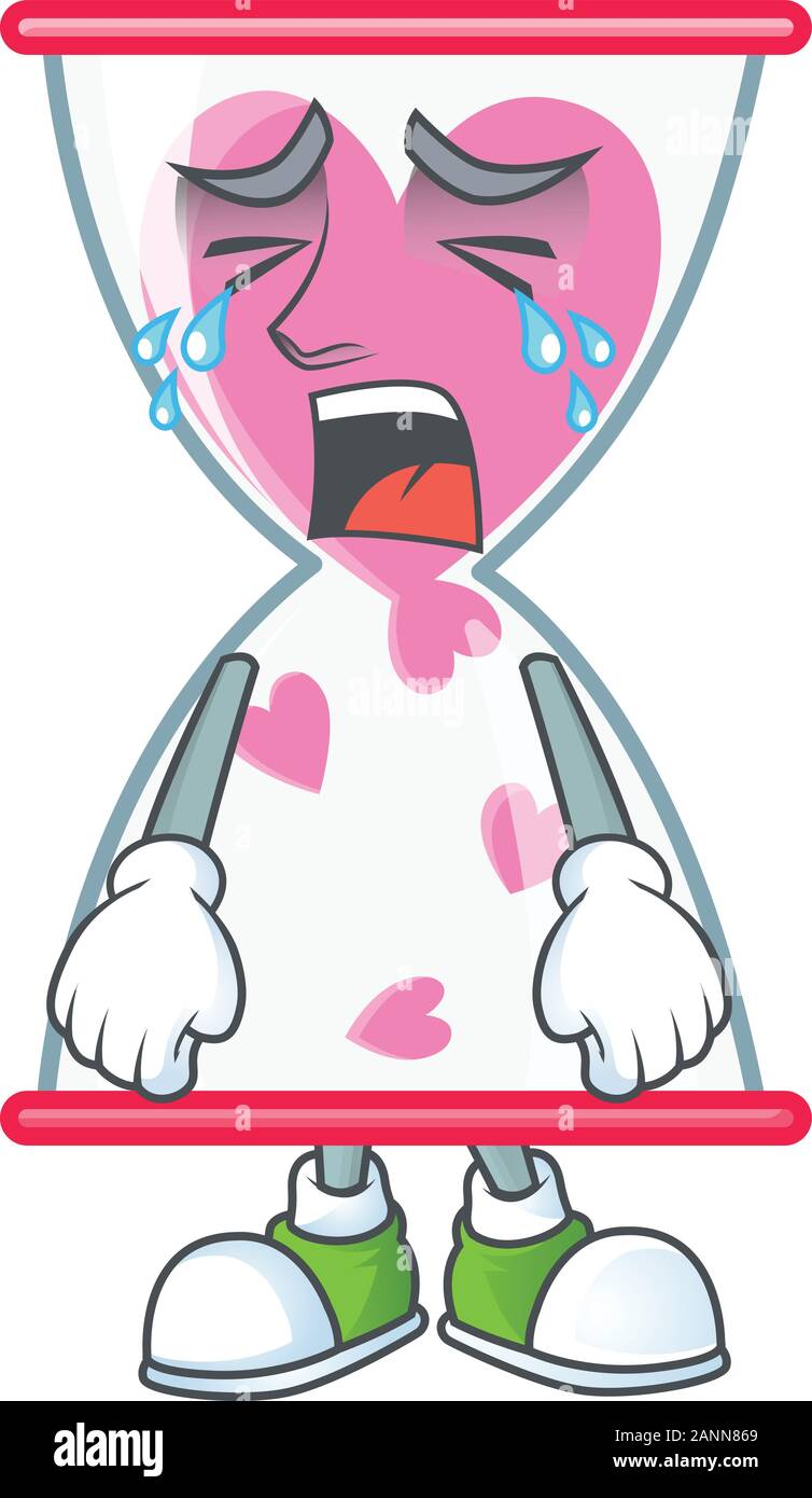 Sad of love clock sand cartoon mascot style Stock Vector Image & Art ...