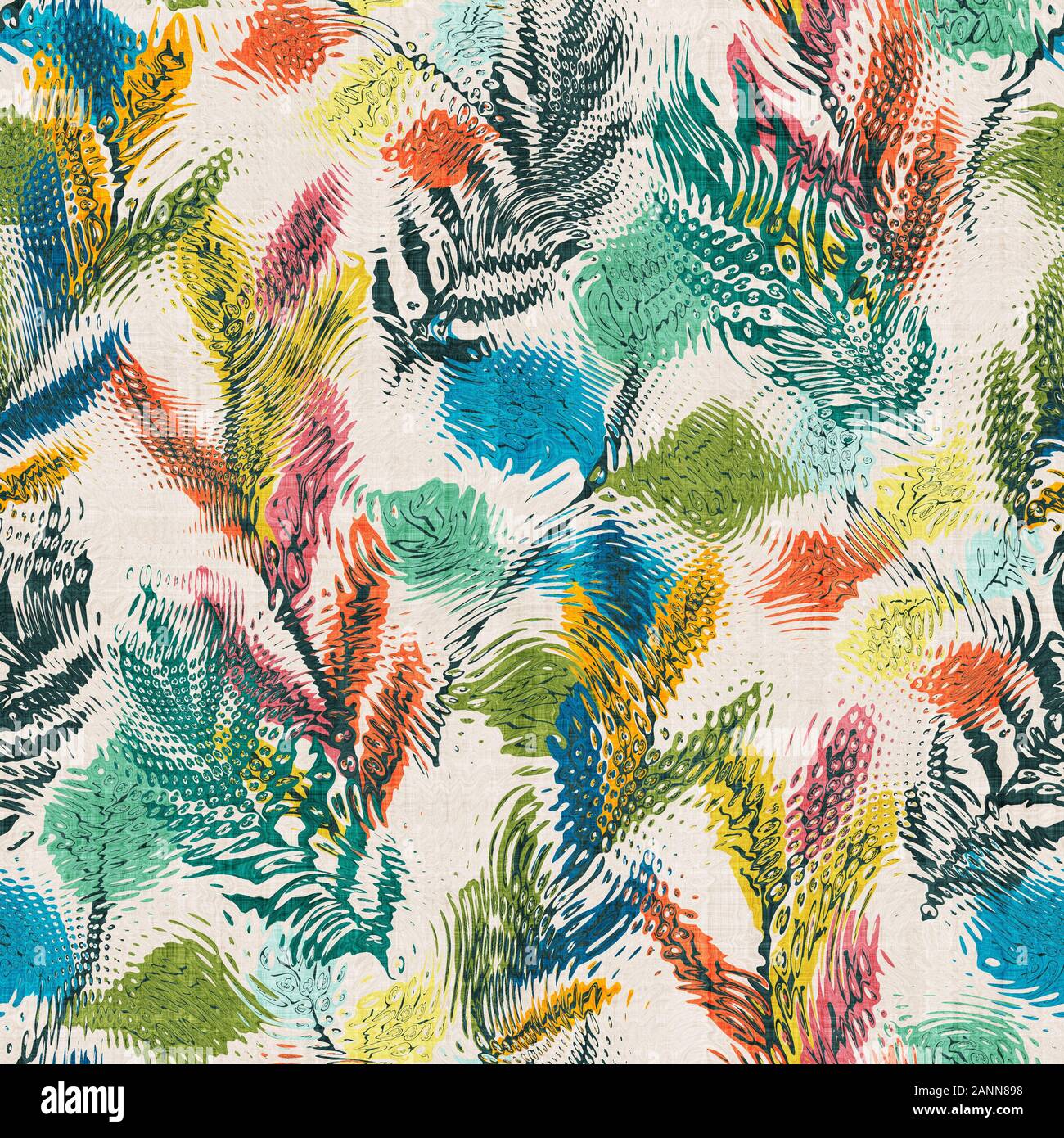 Floral techno glitch surreal flower pattern swatch Stock Photo - Alamy