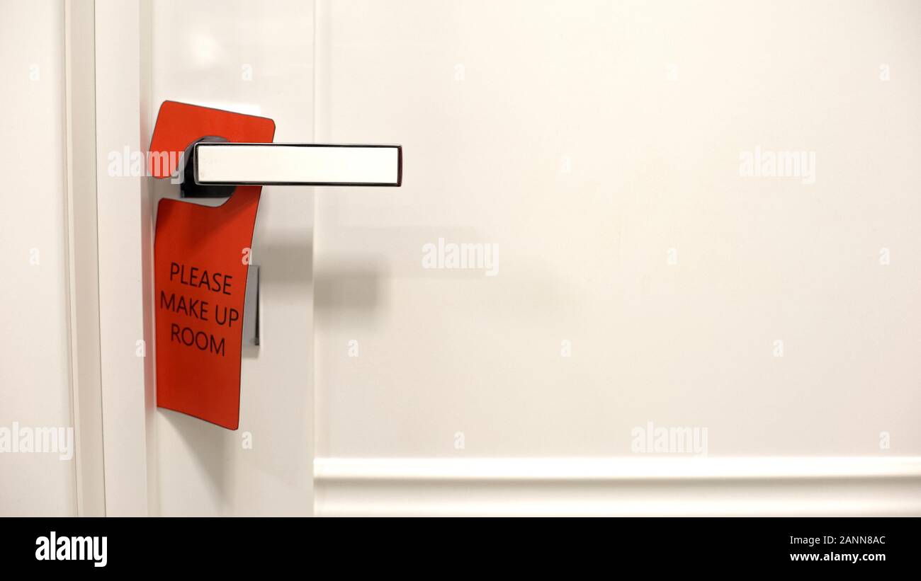 Hotel room cleaning sign hi-res stock photography and images - Alamy