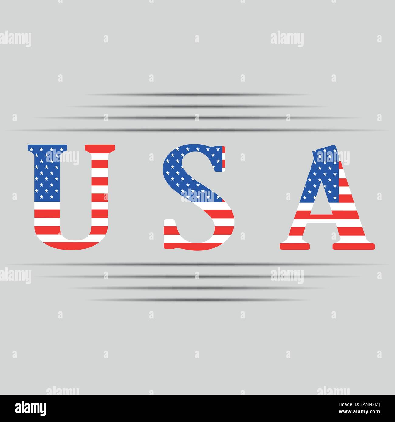 USA letters with united states flag - vector illustration Stock Vector ...