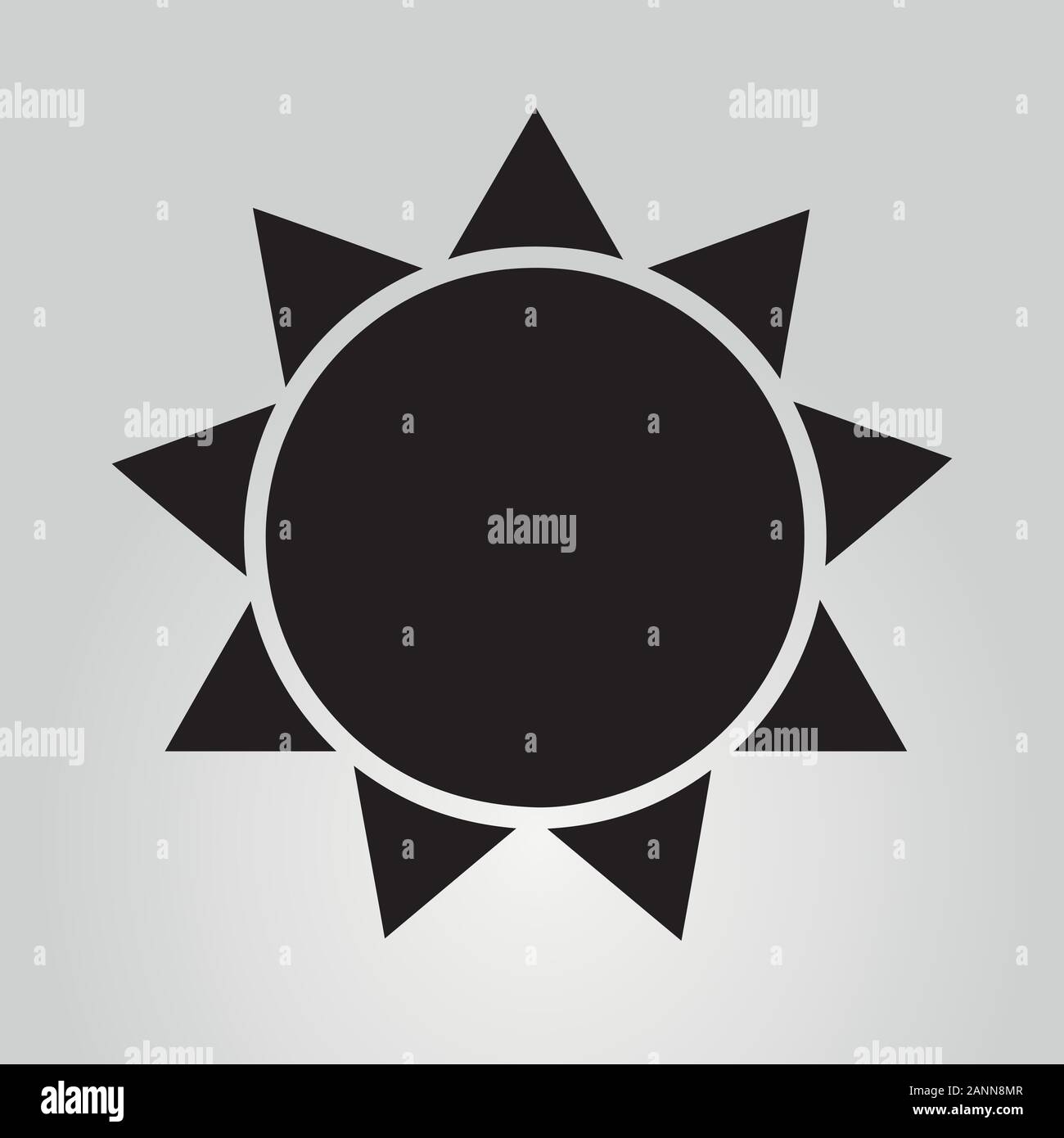 Black Sun icon - vector illustration. Flat design style Stock Vector ...