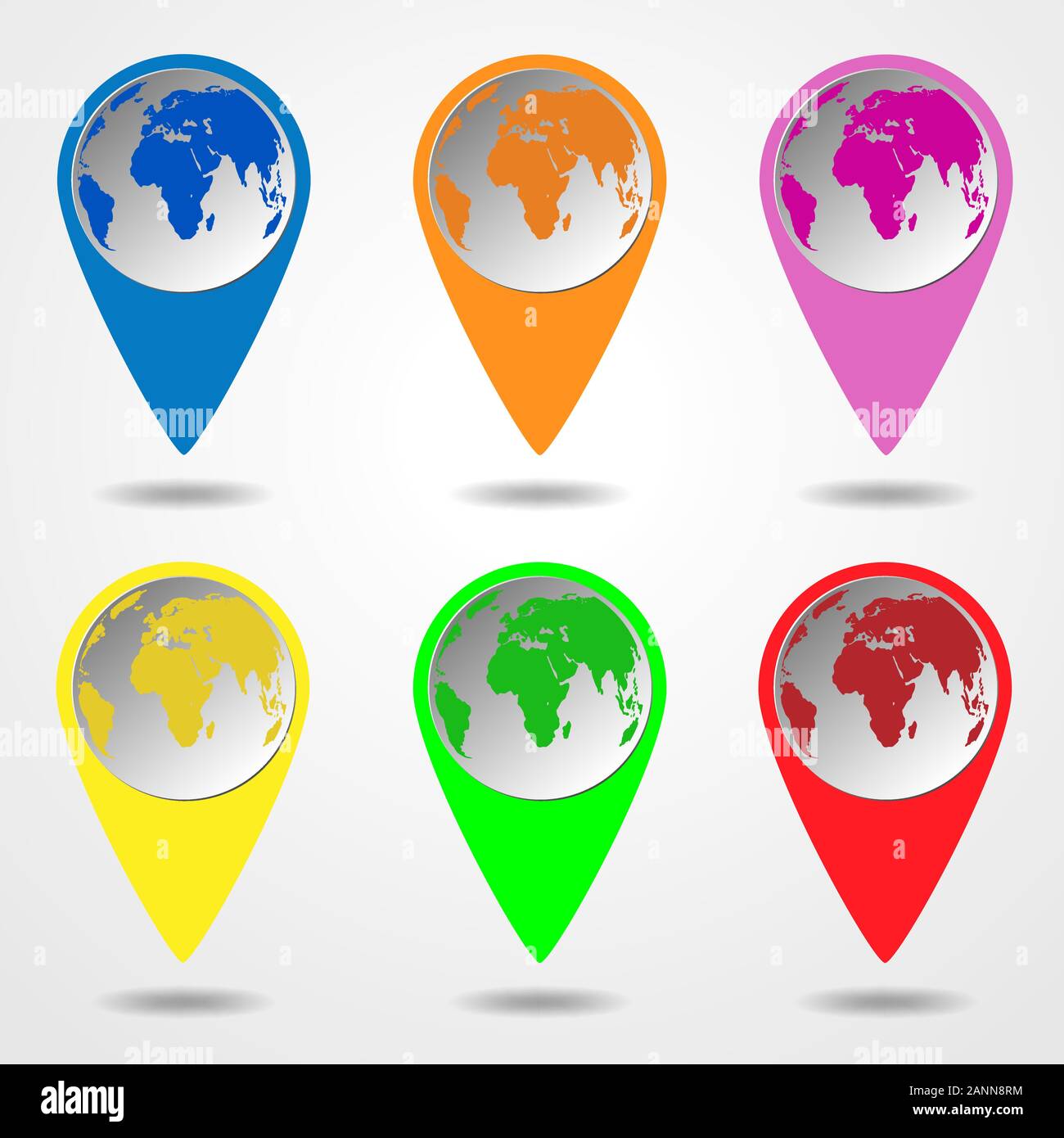 Pin on the map icon. Collection of modern map markers - vector ...