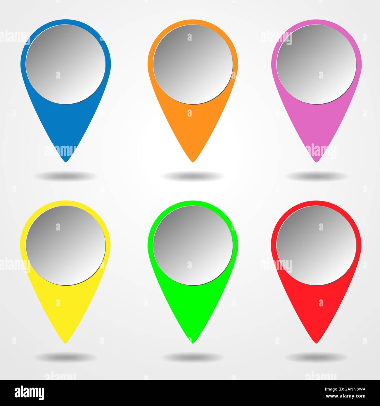 Pin on the map icon. Collection of modern map markers - vector ...