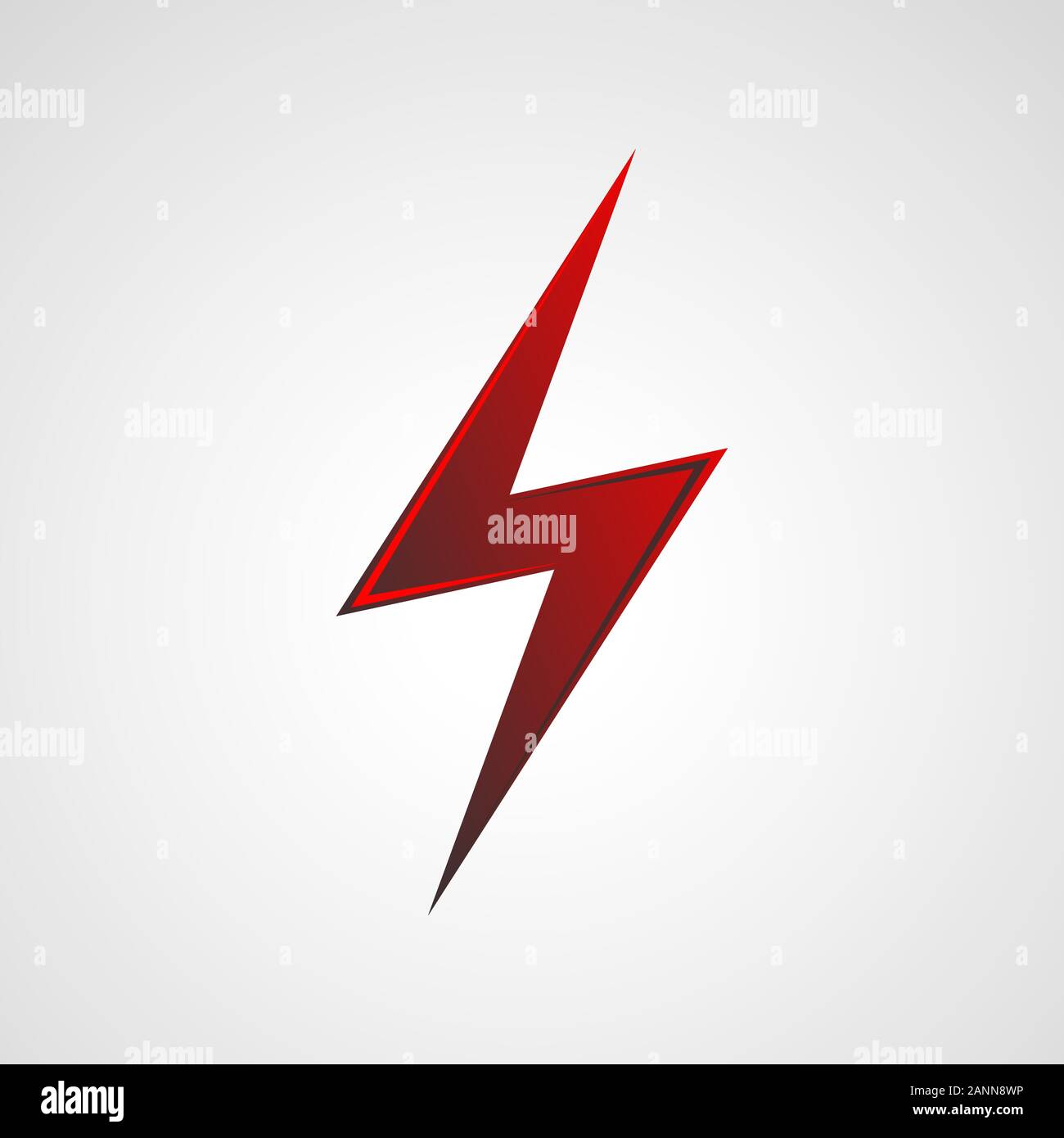 Red lightning icon. Sign of lightning - vector illustration Stock ...
