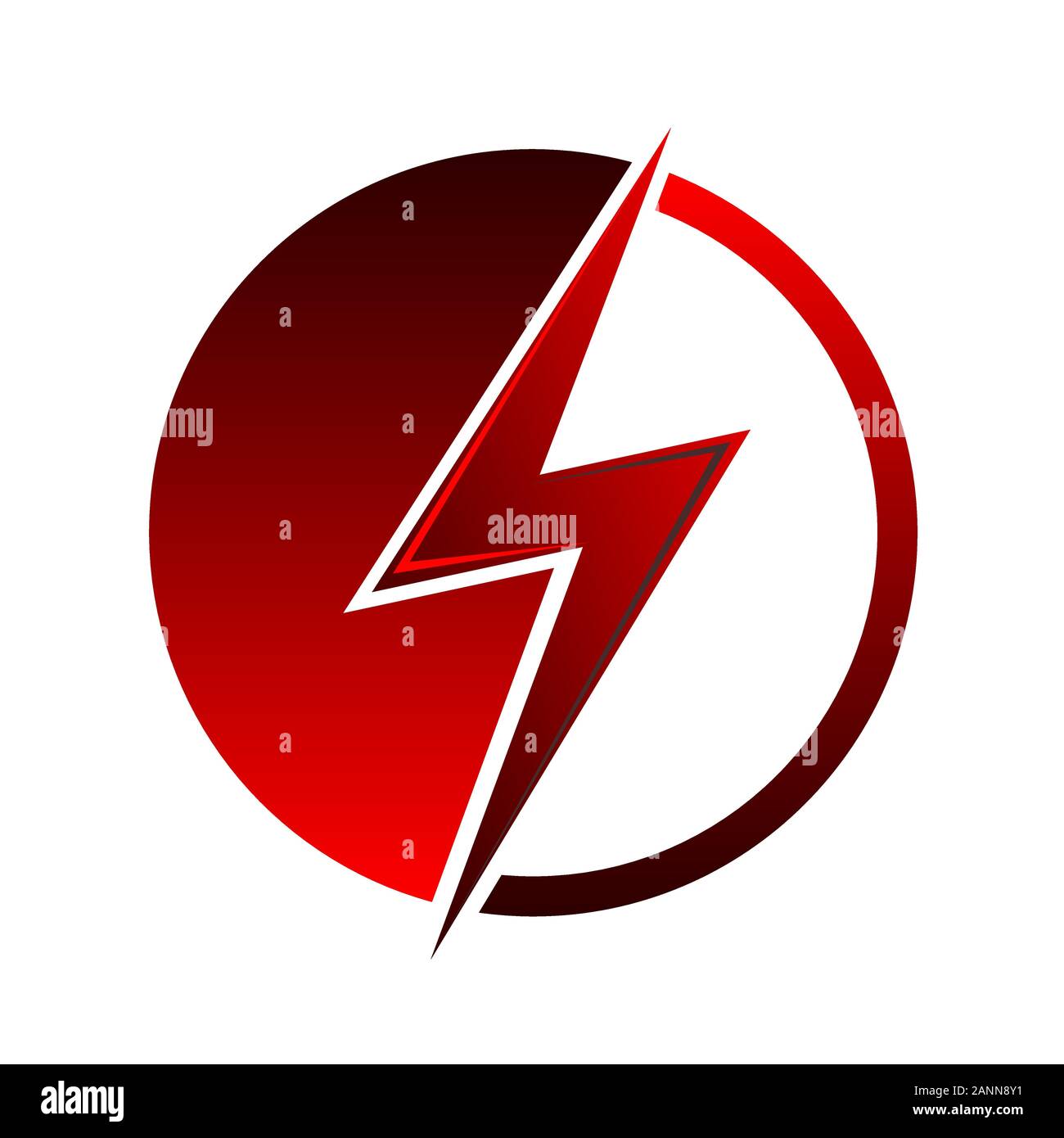 Red lightning icon. Sign of lightning - vector illustration Stock ...
