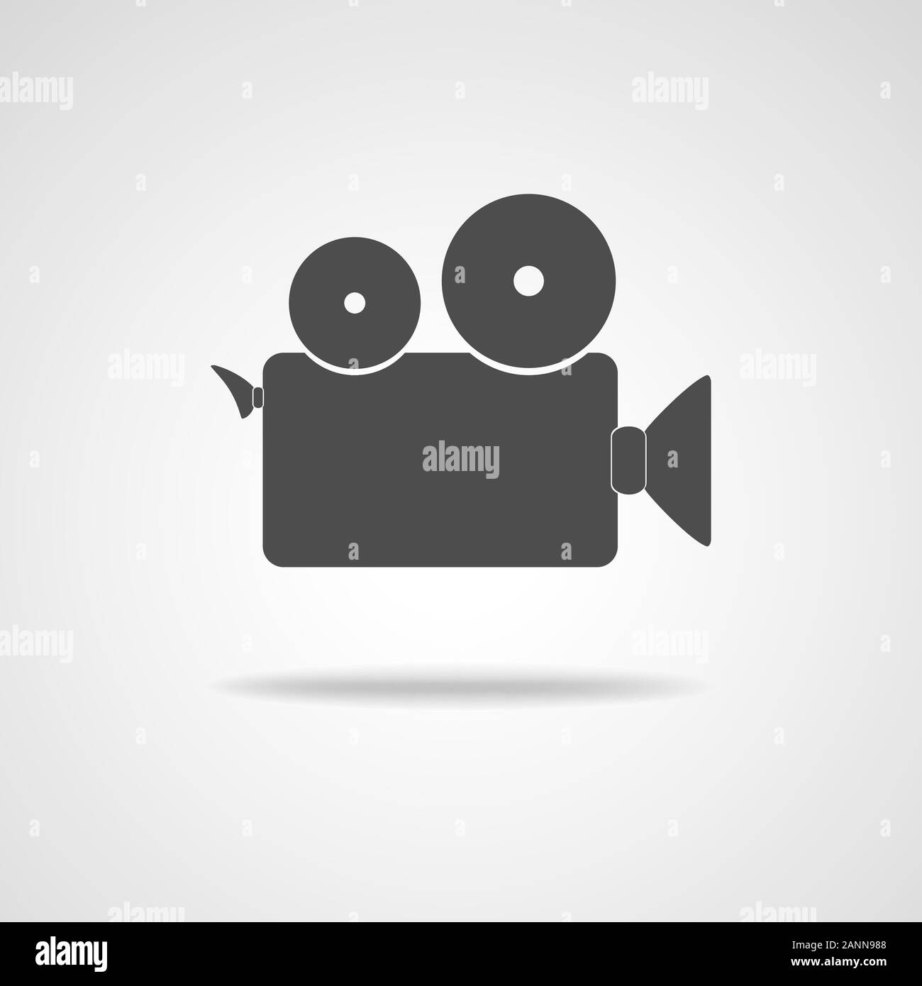 Camcorder icon - vector illustration. Black icon of movie camera. Flat camcorder symbol Stock ...