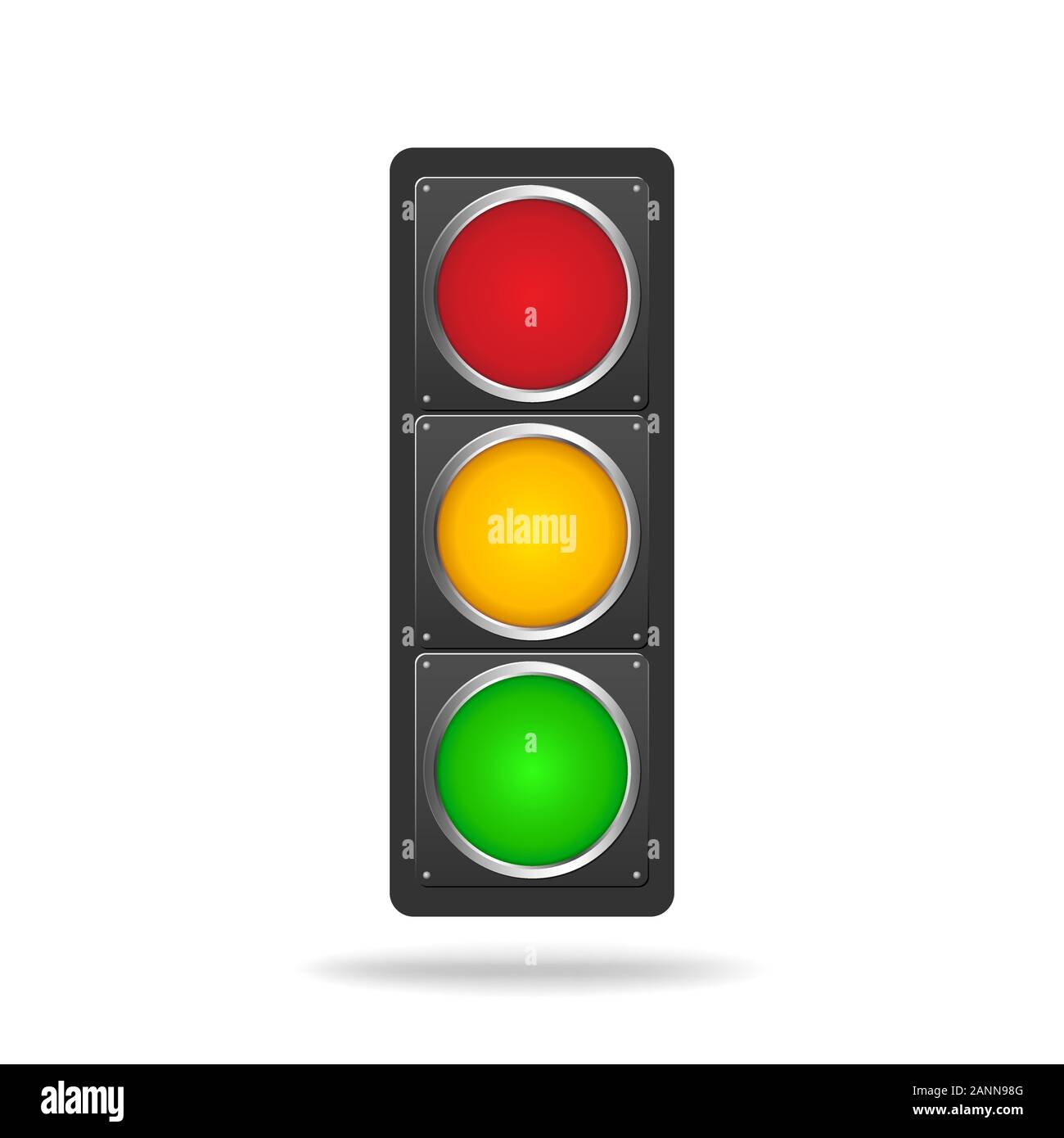 Traffic lights symbol on white background. Black traffic lights ...