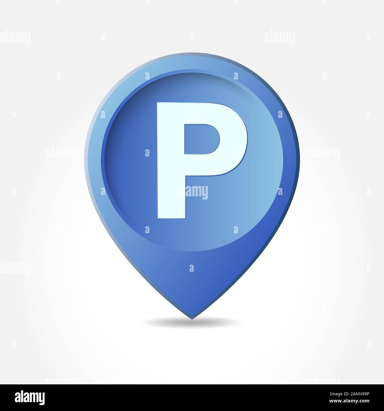 Parking lot sign - vector illustration. Parking pointer icon on white ...
