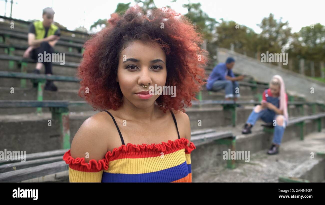 Red haired female student hi-res stock photography and images - Alamy
