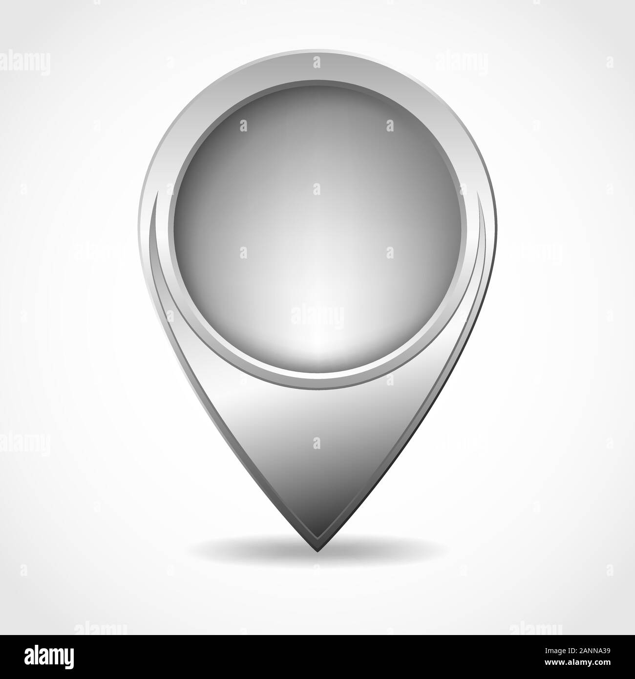 Illustration of navigation markers with shadow. Map markers isolated on ...