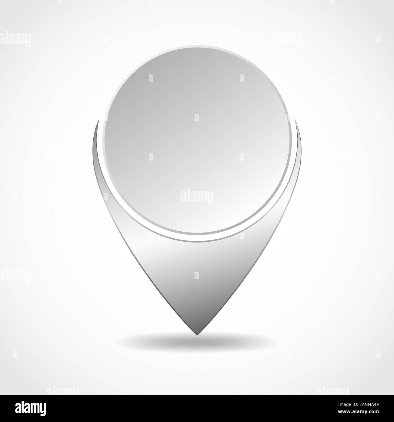 Illustration of navigation markers with shadow. Map markers isolated on ...