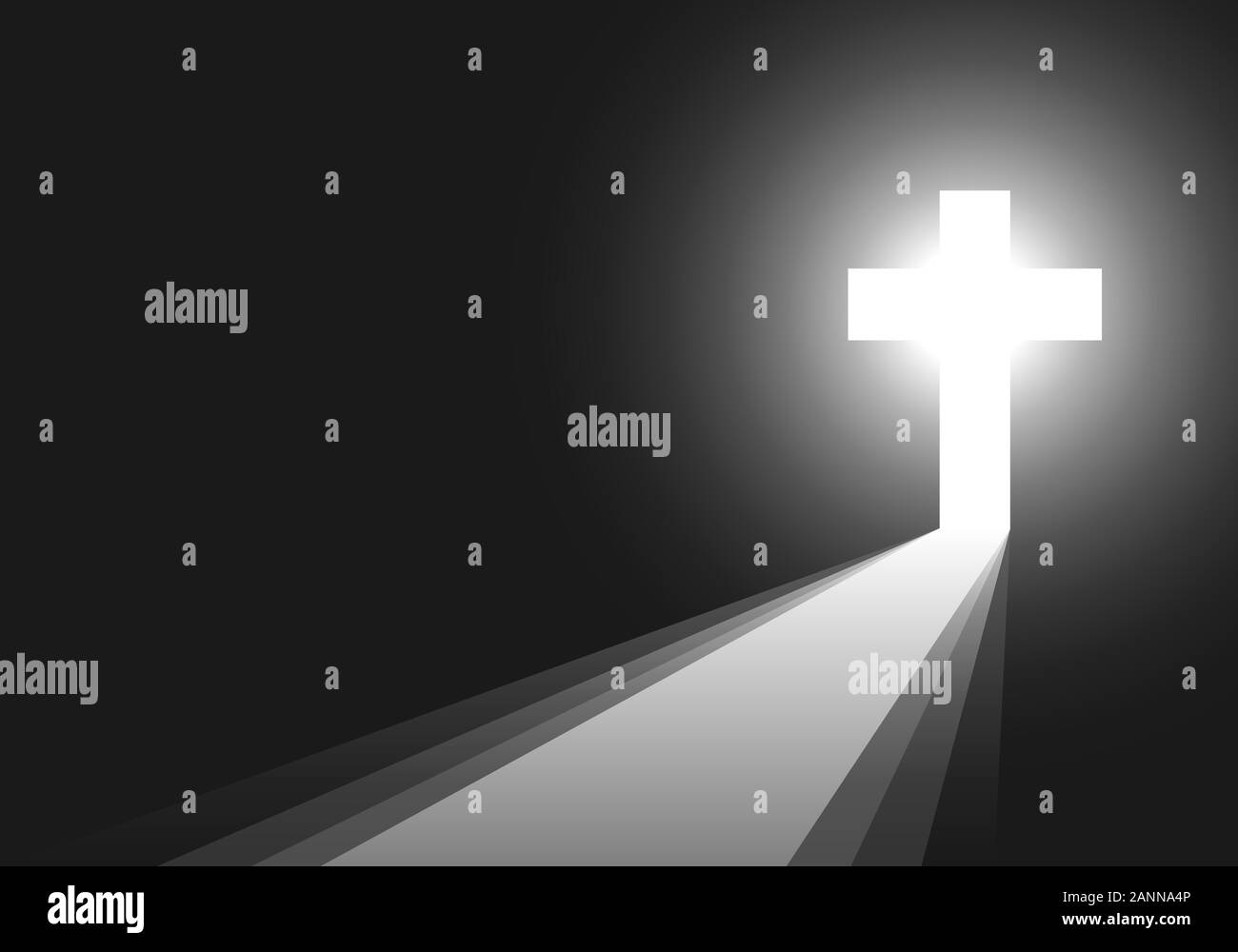 Cross icon - vector illustration. Simple Christian cross sign. White ...