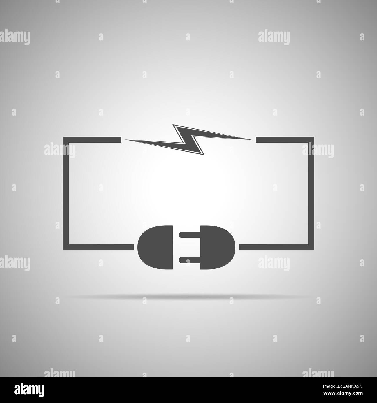 Wire plug and socket - vector illustration. Concept connection ...