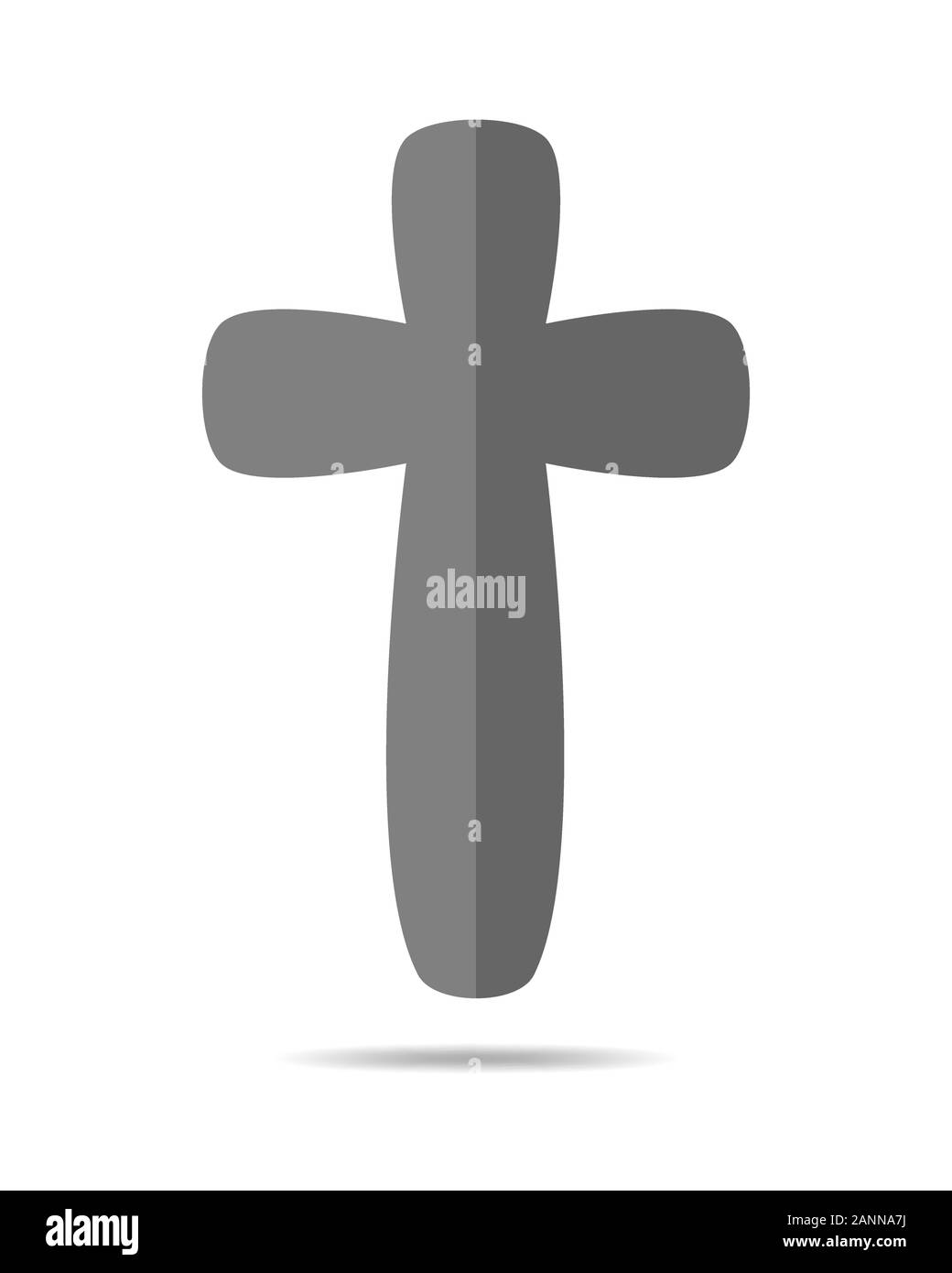Cross icon - flat vector image. Simple black Christian Cross - vector ...