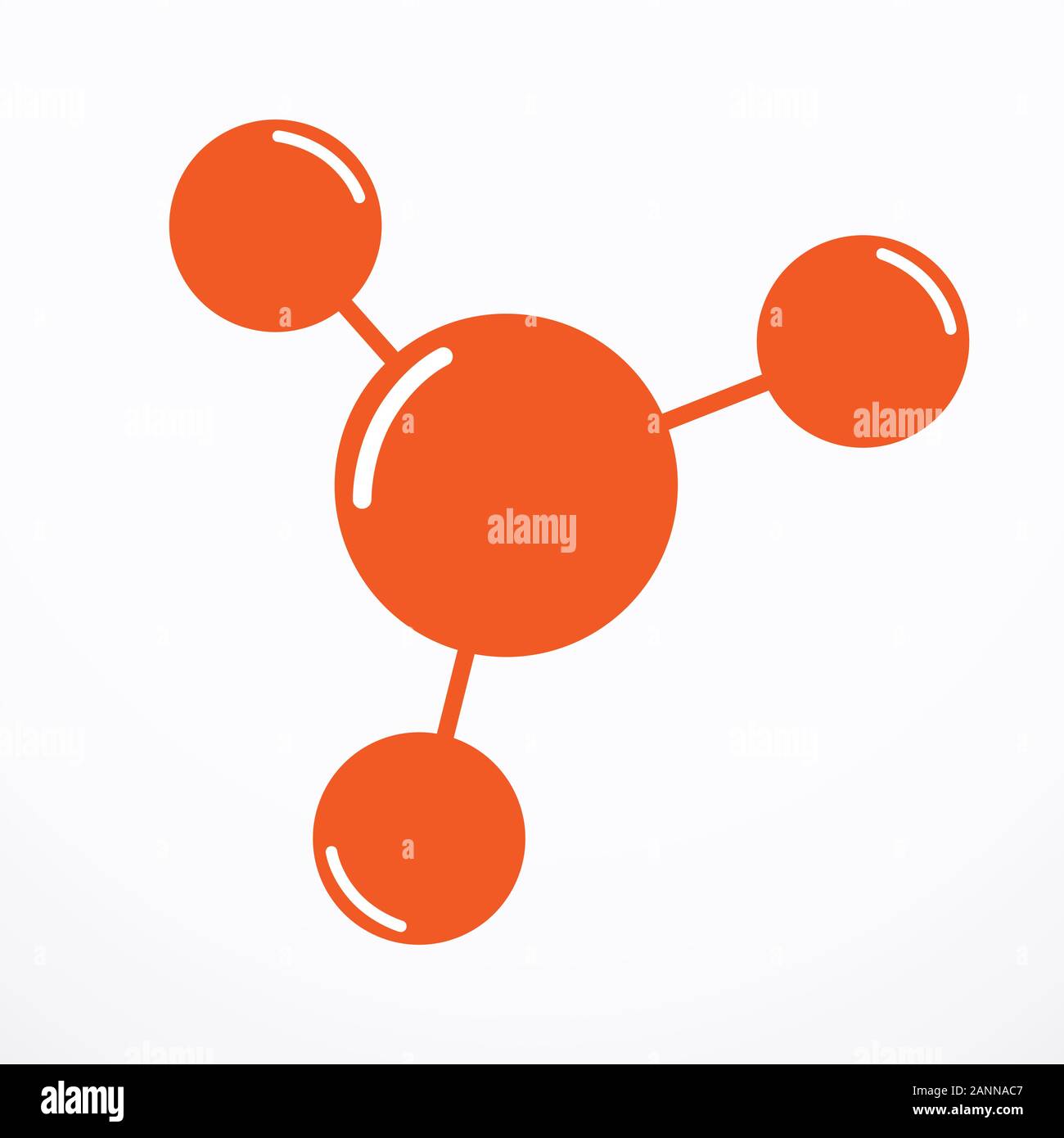 Social network orange simple icon. Global technology or social network ...