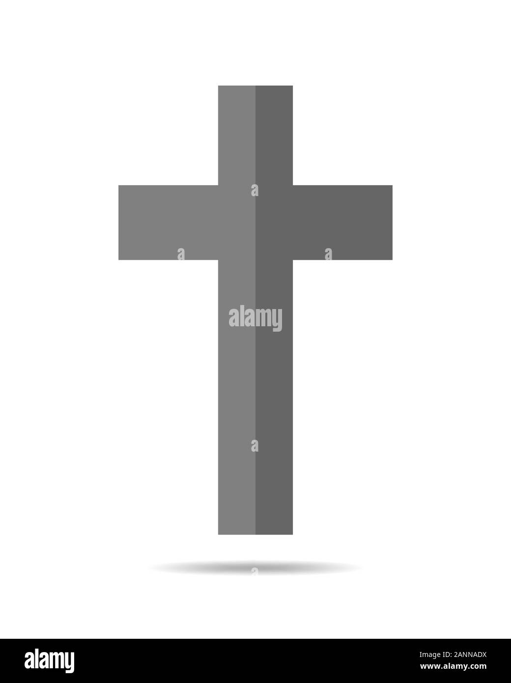 Cross icon - flat vector image. Simple black Christian Cross - vector ...