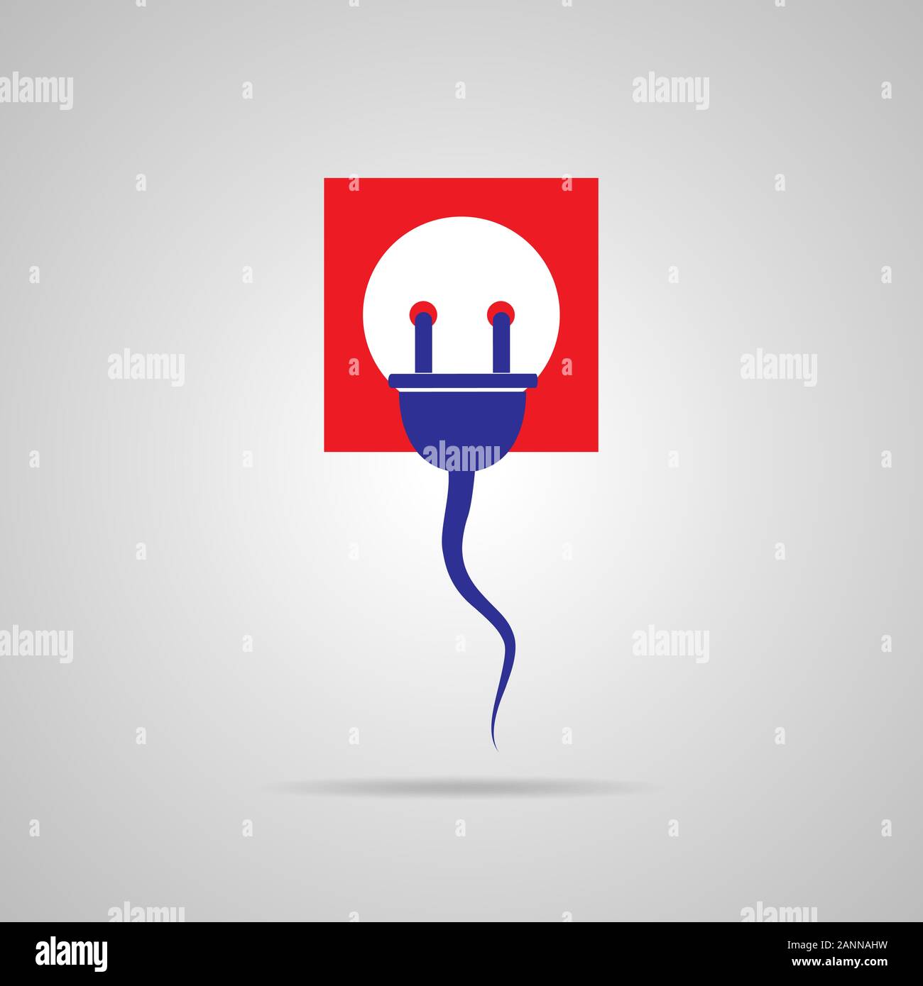 Wire plug and socket - vector illustration. Concept connection ...