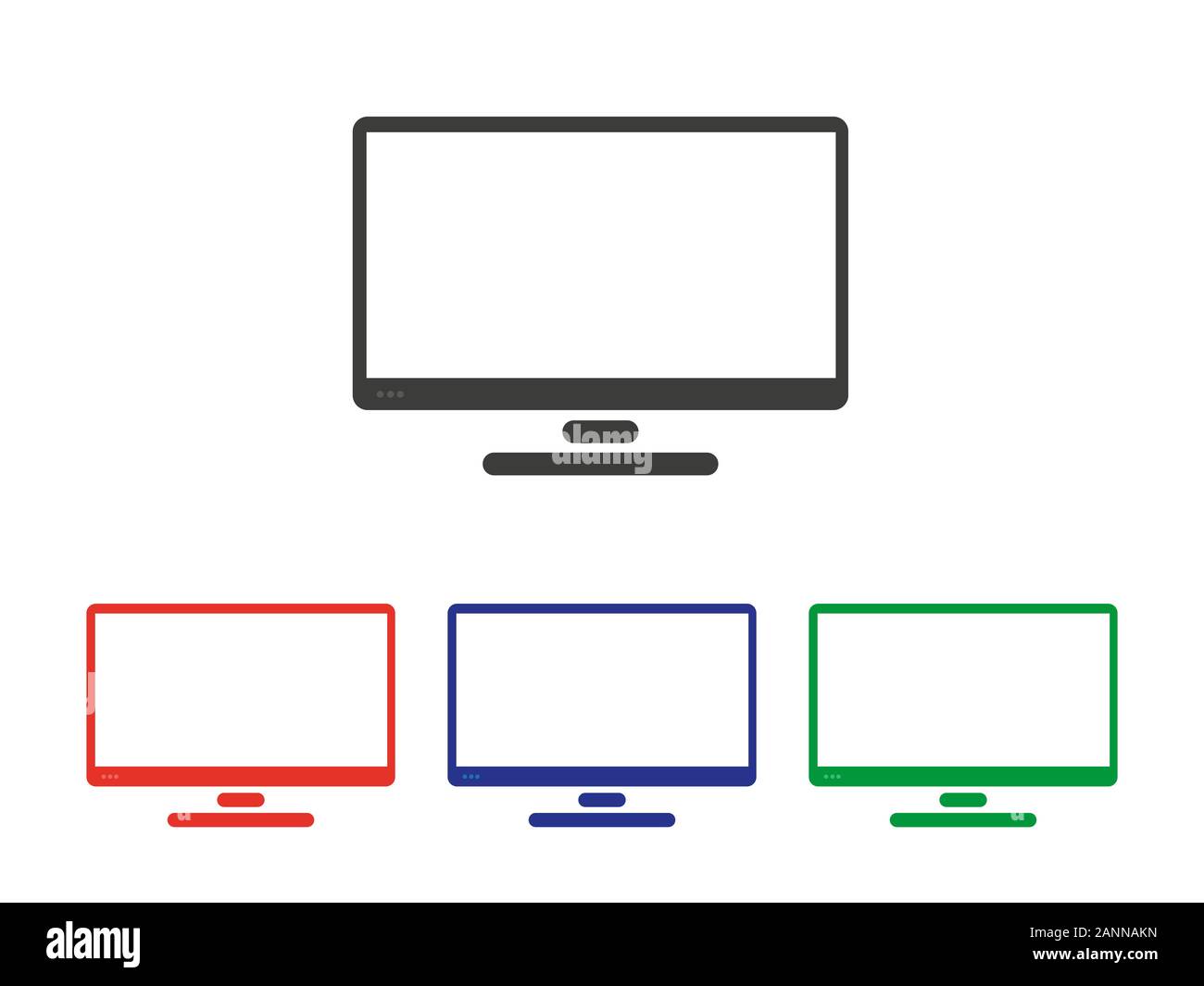 Set of simple monitor icons - vector illustration. Monitors in flat style Stock Vector Image ...