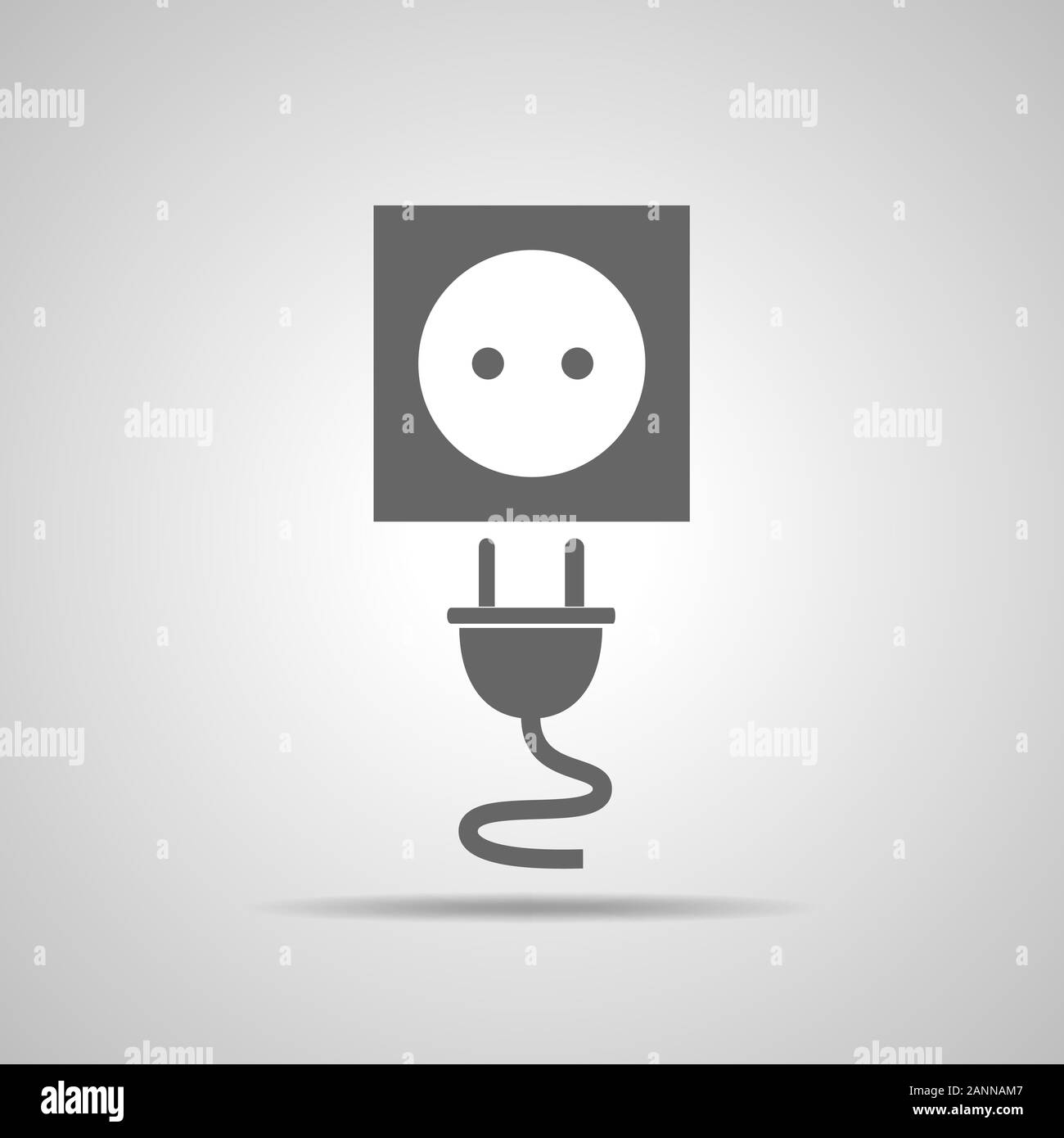Wire plug and socket - vector illustration. Concept connection ...