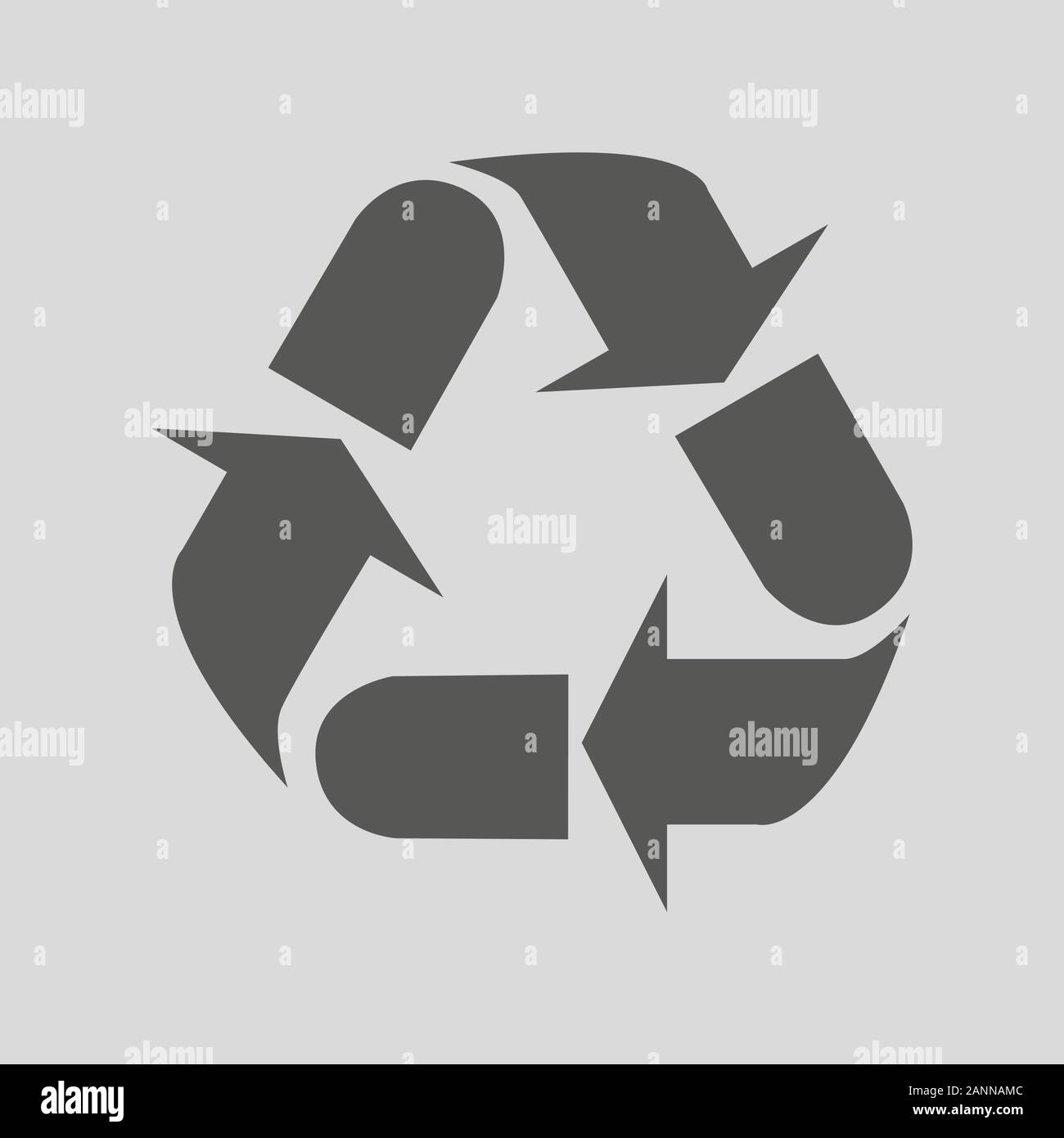 Recycle Symbol, isolated on white background. Gray recycle icon ...