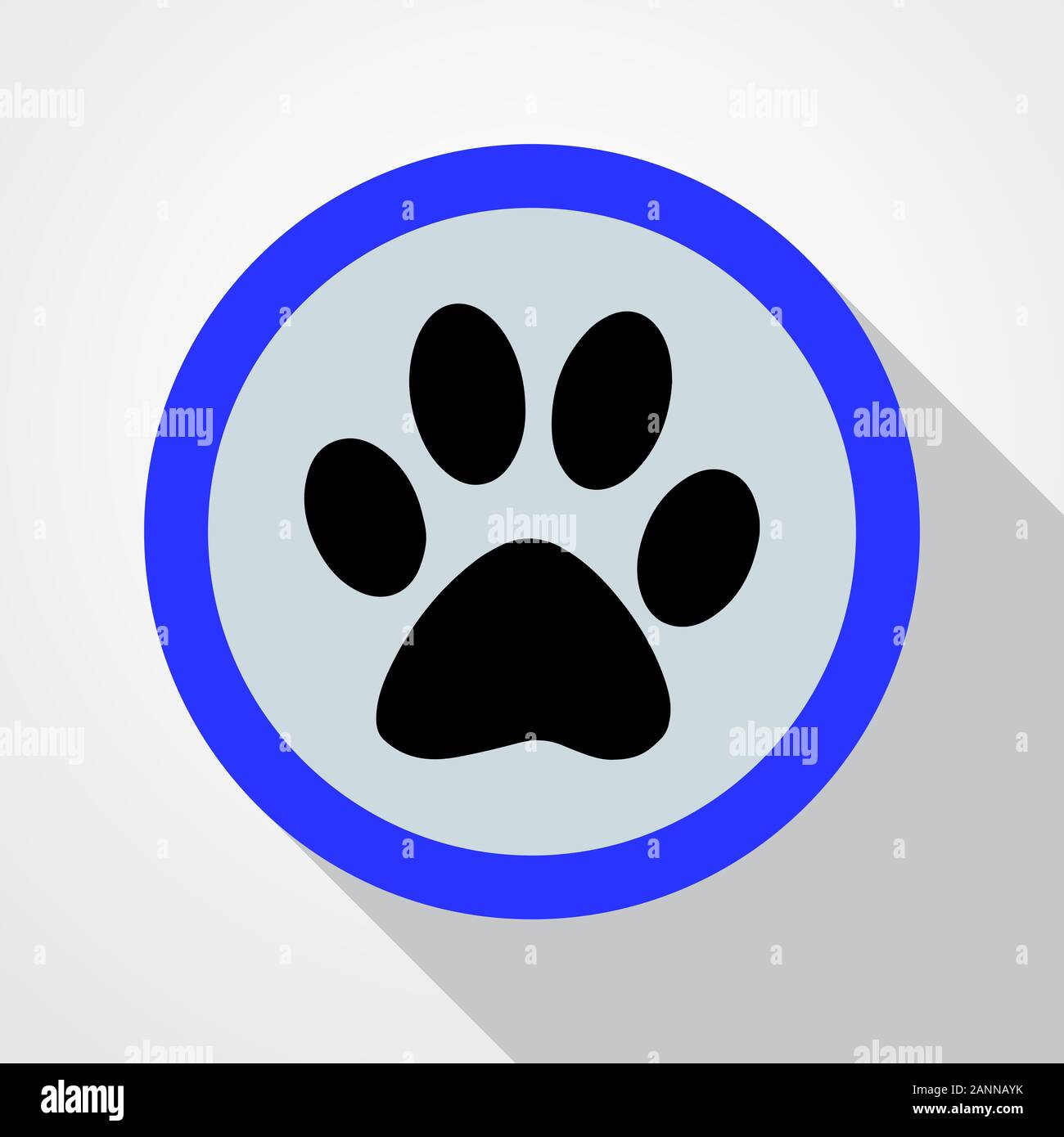 Dark Blue Paw Print