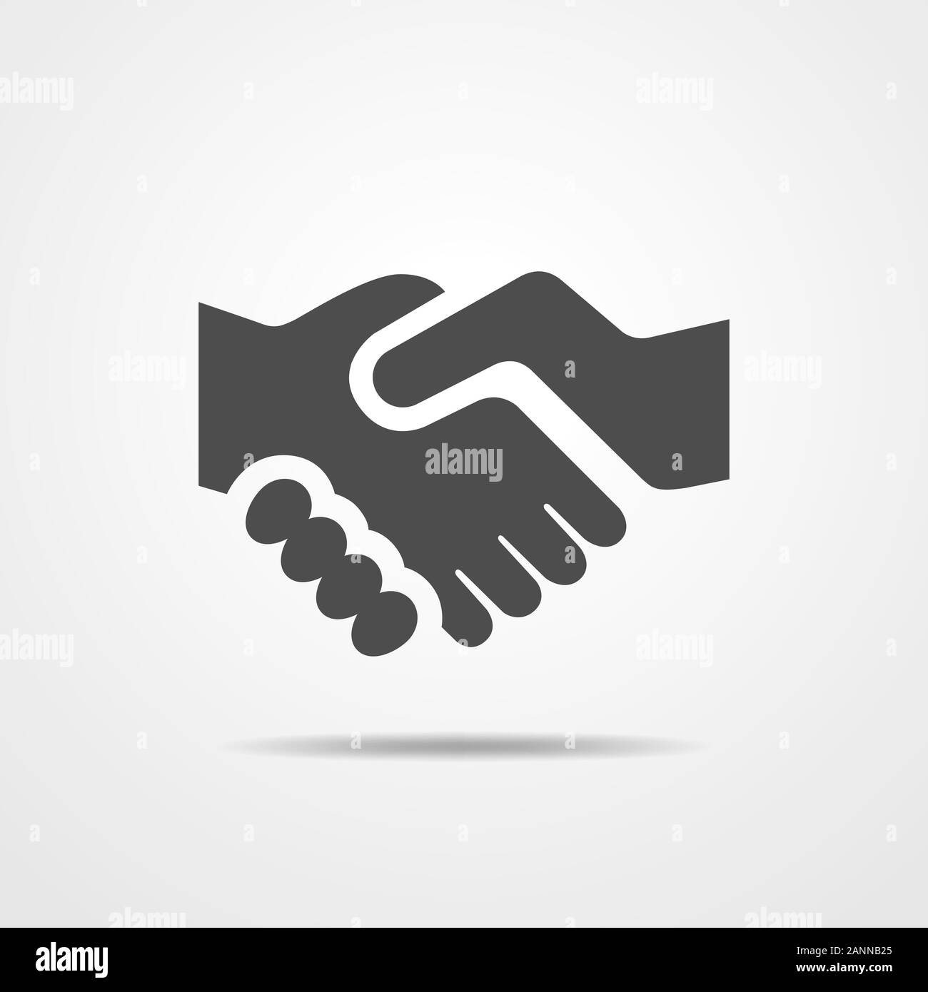 Simple black icon of handshake - vector illustration Stock Vector Image ...