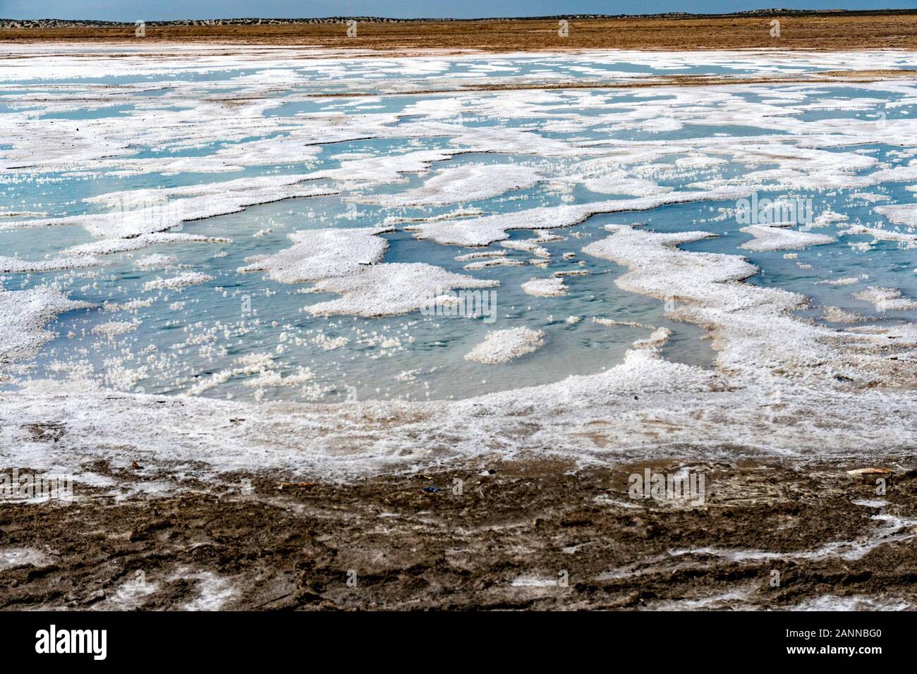 salt desert in mexico baja california landscape Stock Photo - Alamy