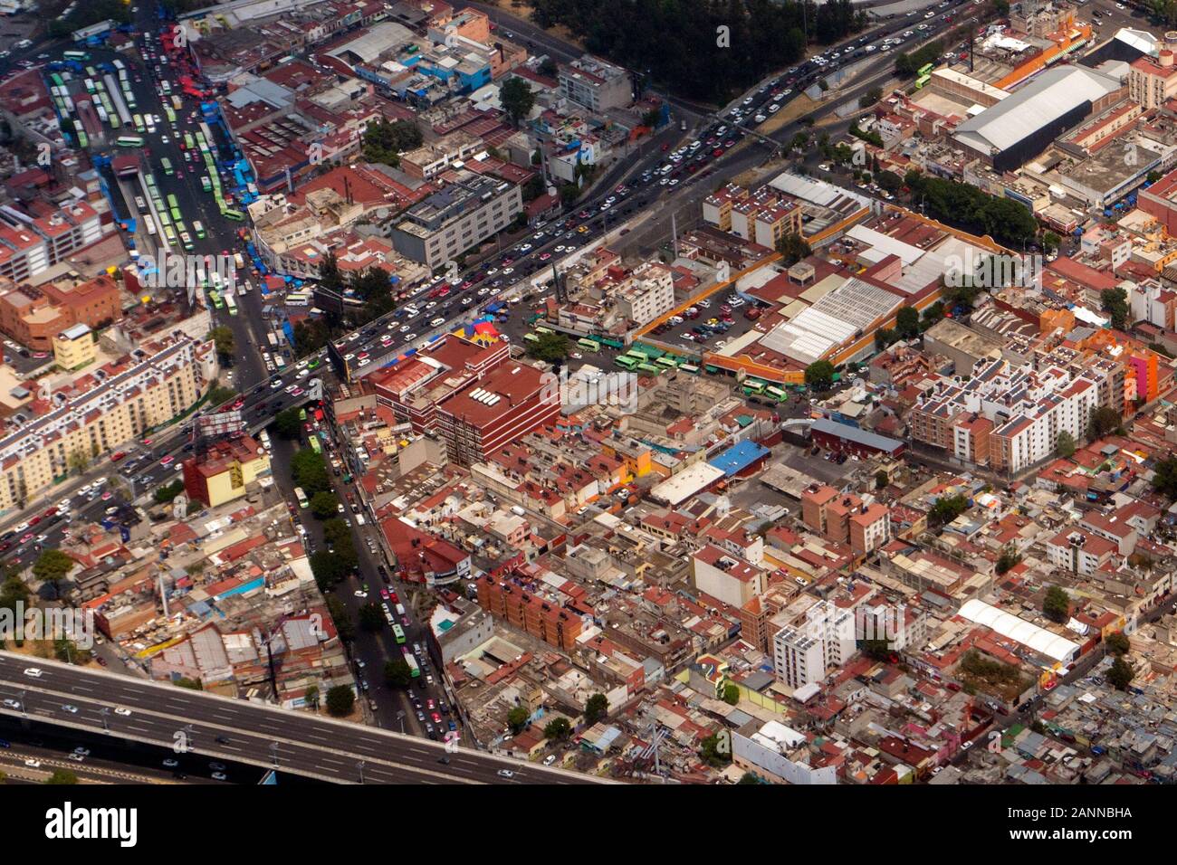 mexico city aerial view panorama cityscape Stock Photo - Alamy