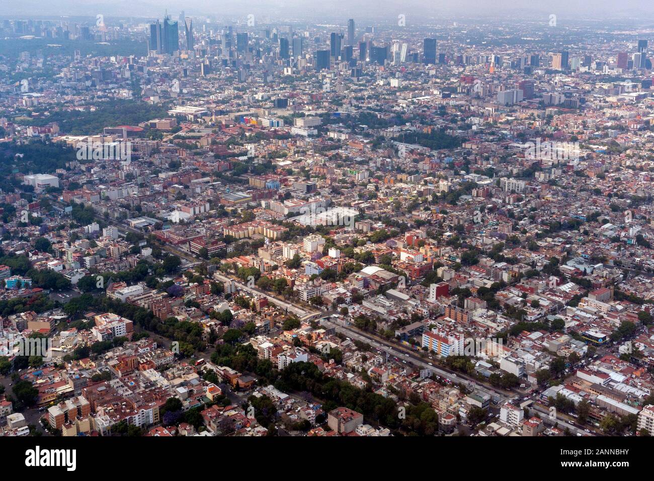 mexico city aerial view panorama cityscape Stock Photo - Alamy