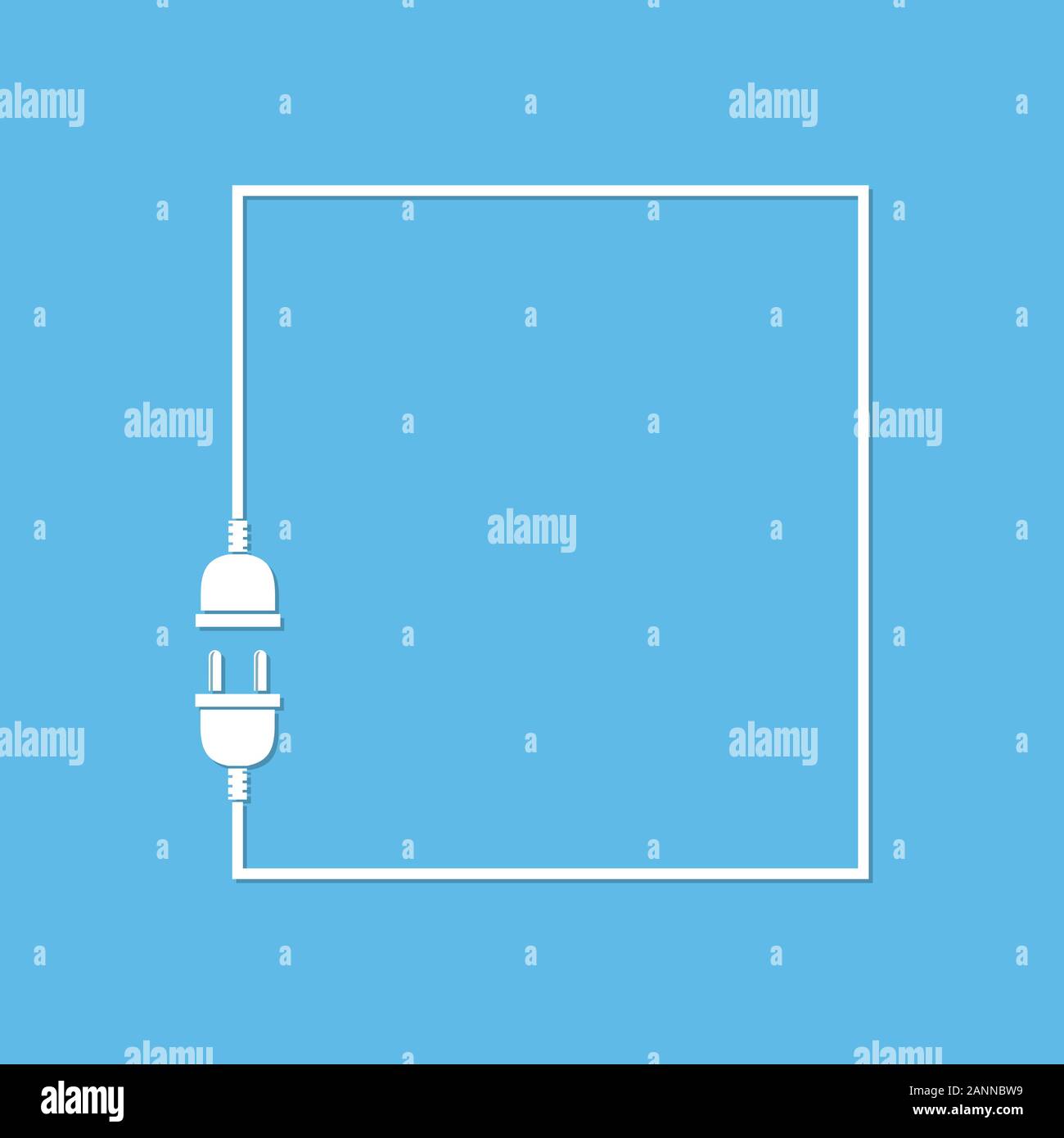 Abstract background with wire plug and socket. Concept of connection ...