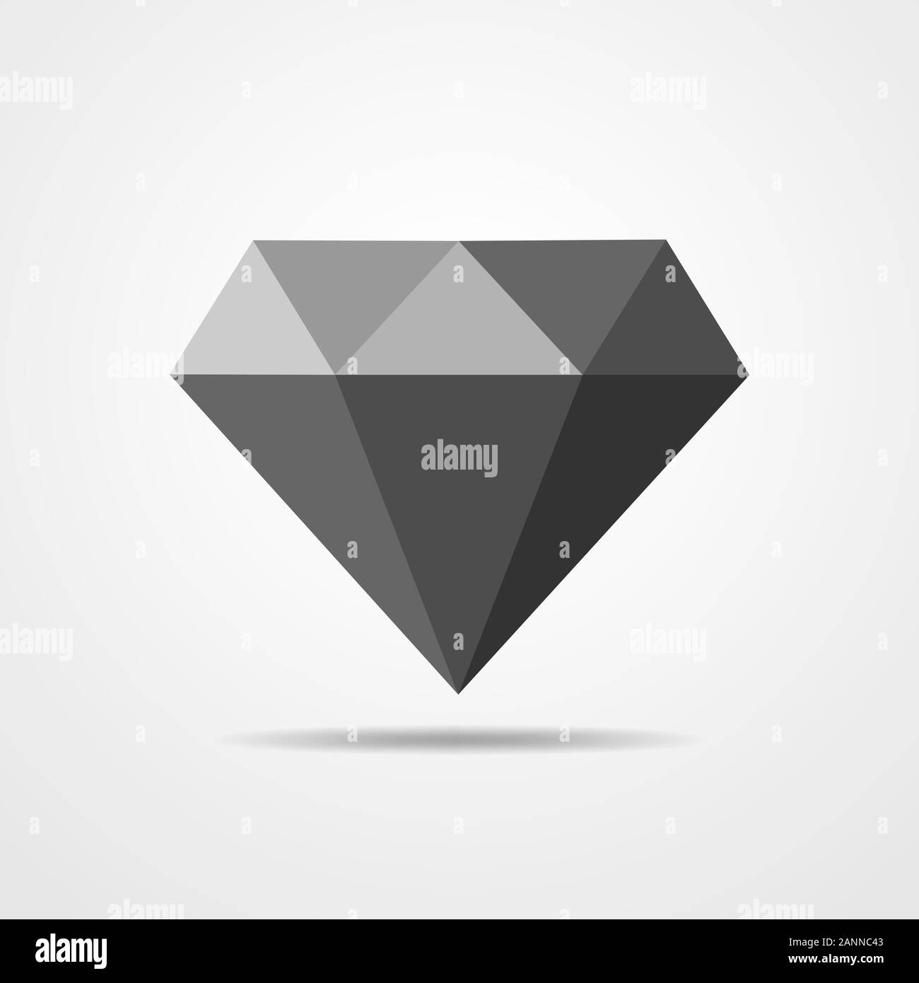 Diamond icon in mosaic style - vector illustration. Gray sign of ...