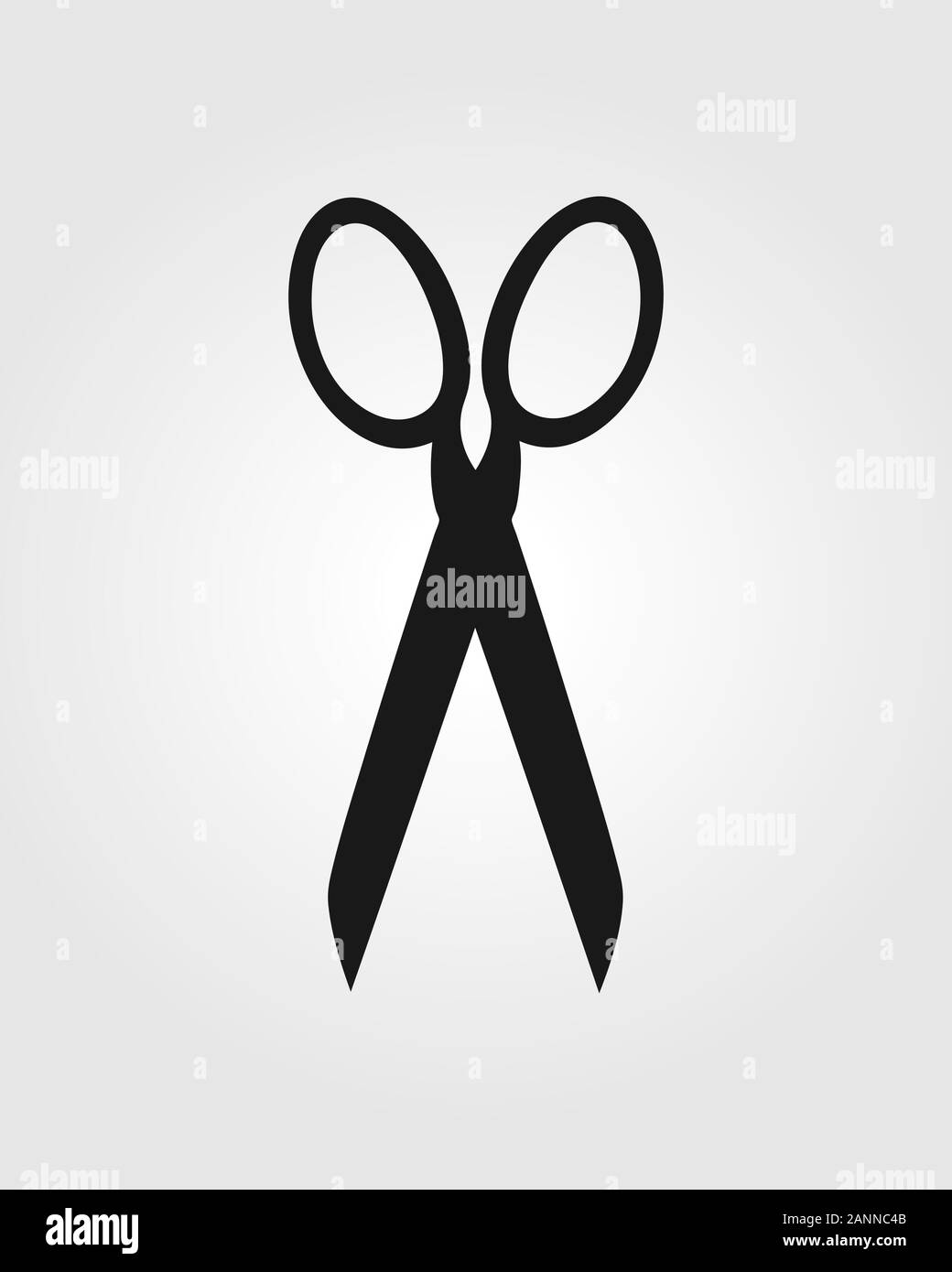 Scissors icon. Black scissors - vector illustration. Flat design style ...