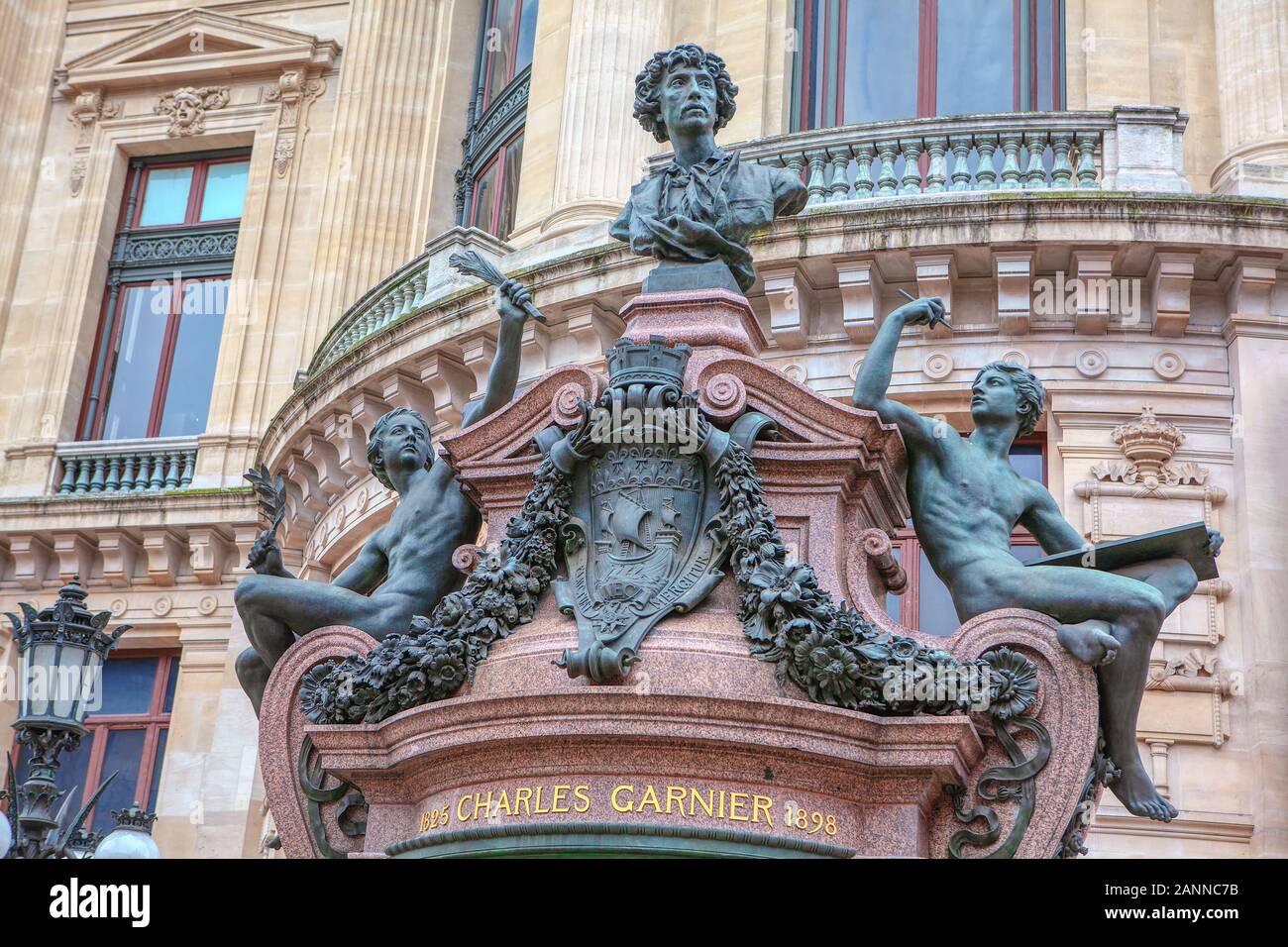Bust charles garnier opera garnier hi-res stock photography and images ...