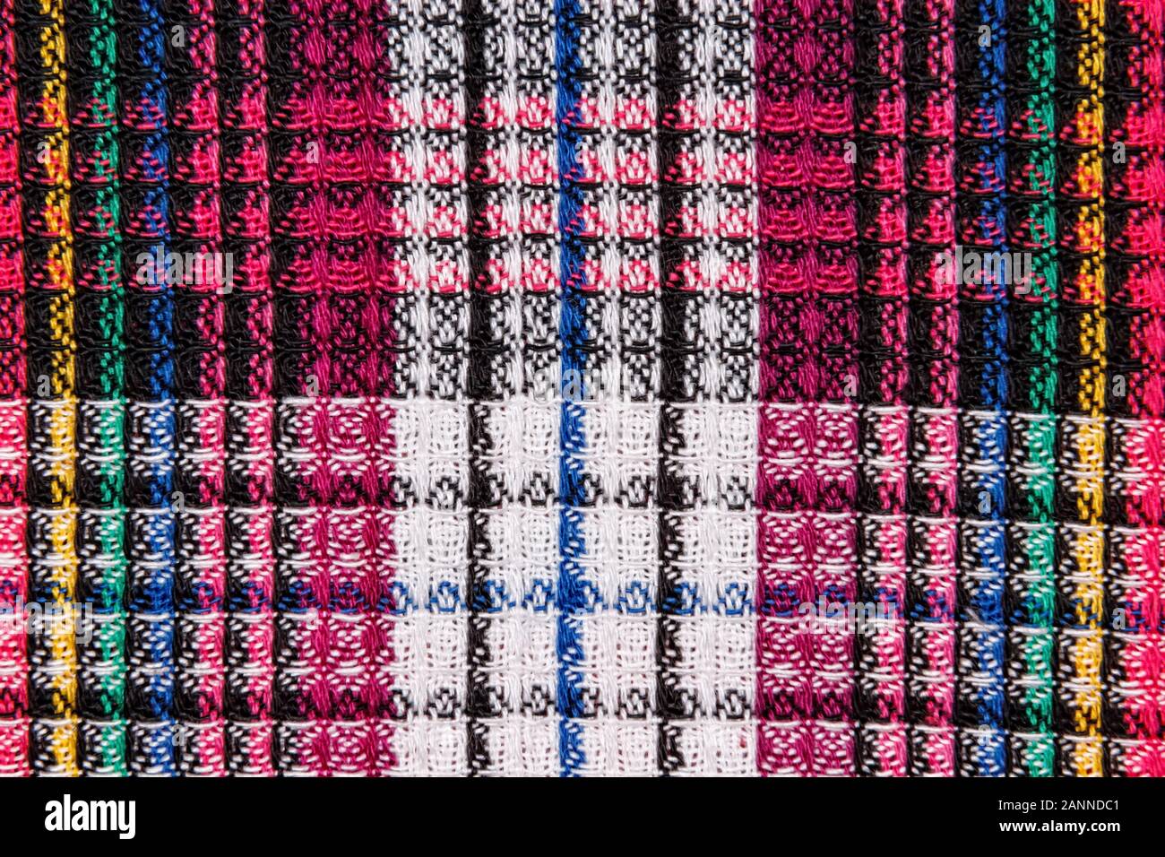 red checkered fabric closeup , tablecloth texture Stock Photo - Alamy