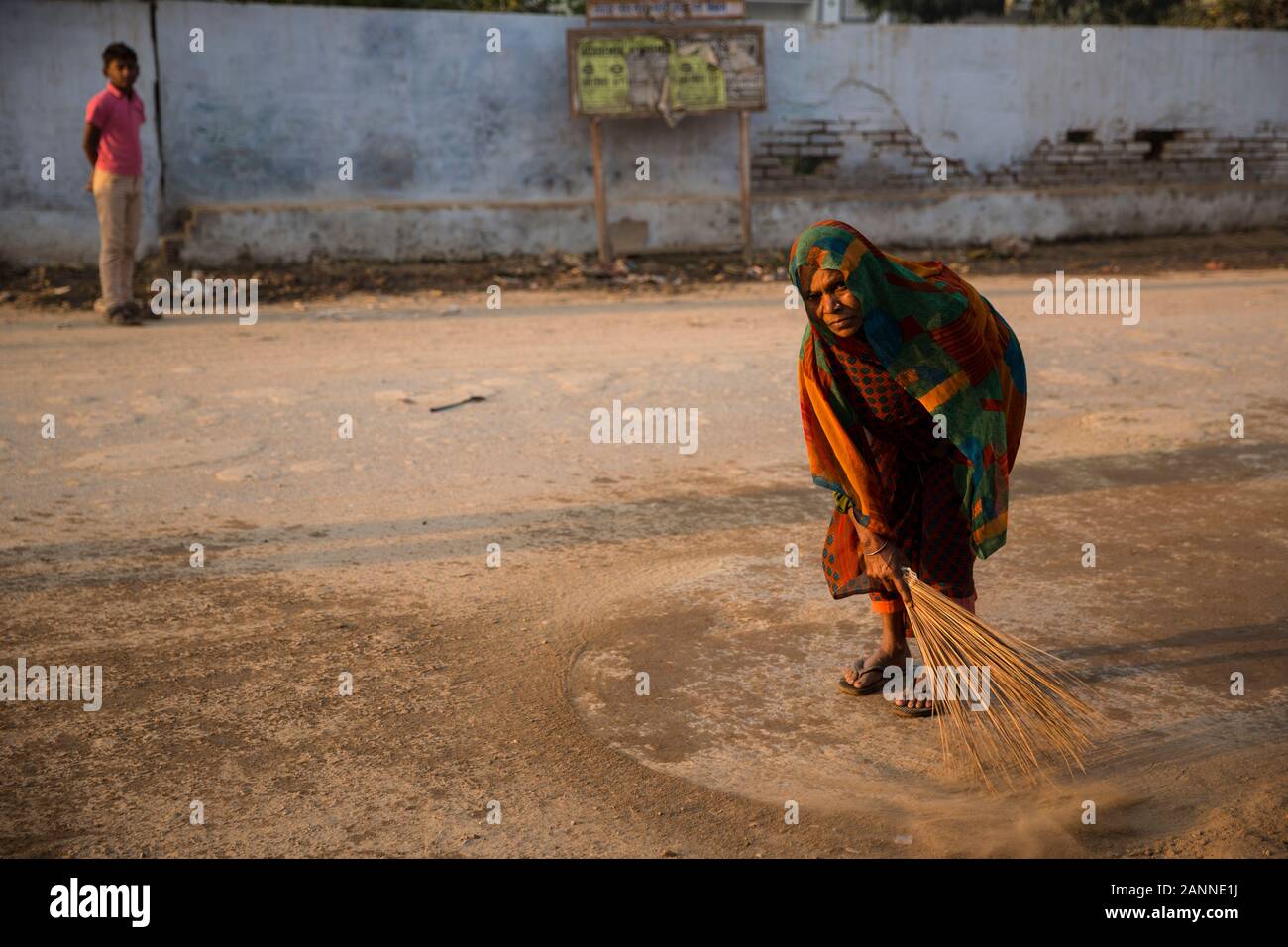 Indian cleaning lady hi-res stock photography and images - Alamy