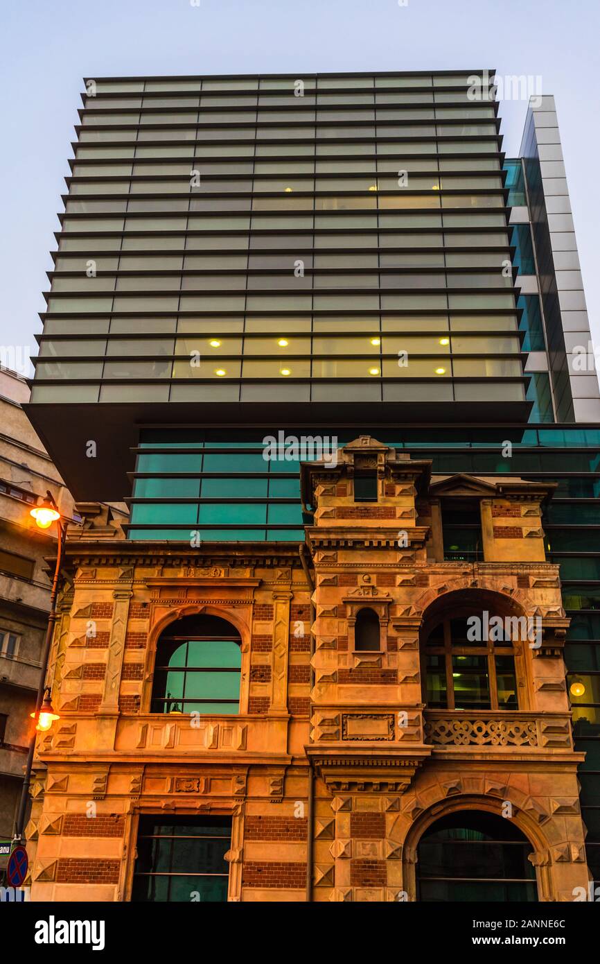Detail view of the modern building of the Union of Romanian Architects ...