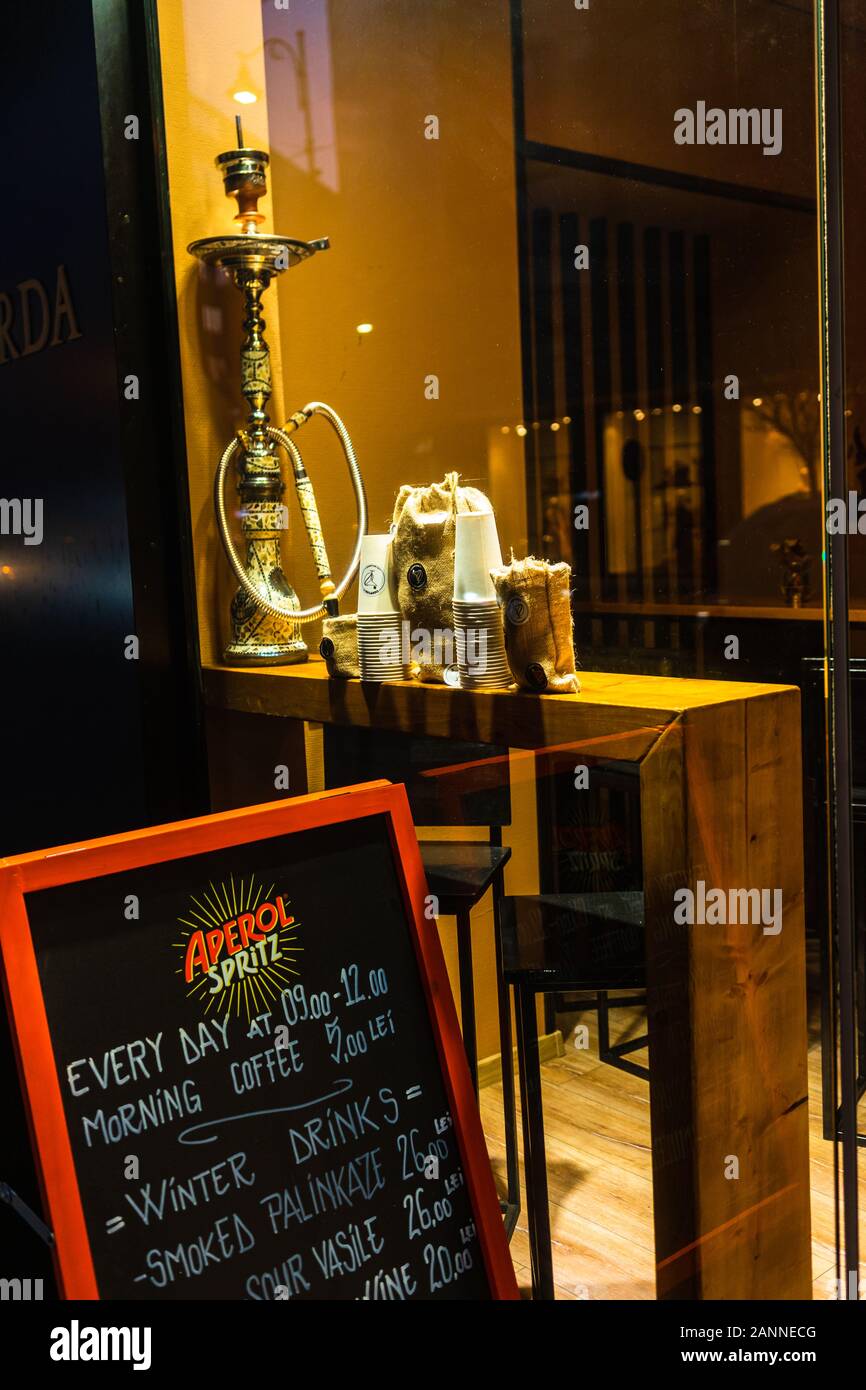 Modern coffee shop window, Bucharest, Romania, 2020 Stock Photo - Alamy