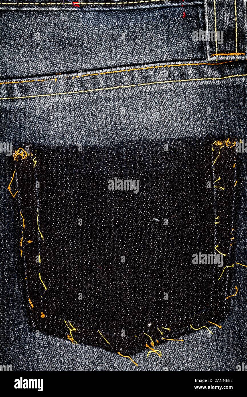 Black jeans texture background hi-res stock photography and images - Alamy