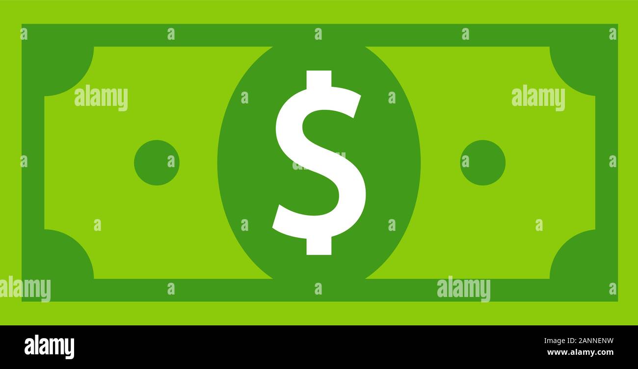 Vector Dollar sign, money dollar icon - currency dollar bill symbol ...